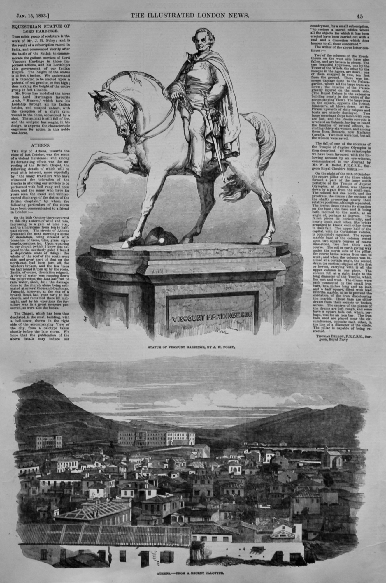 Equestrian Statue of Lord Hardinge. 1853.