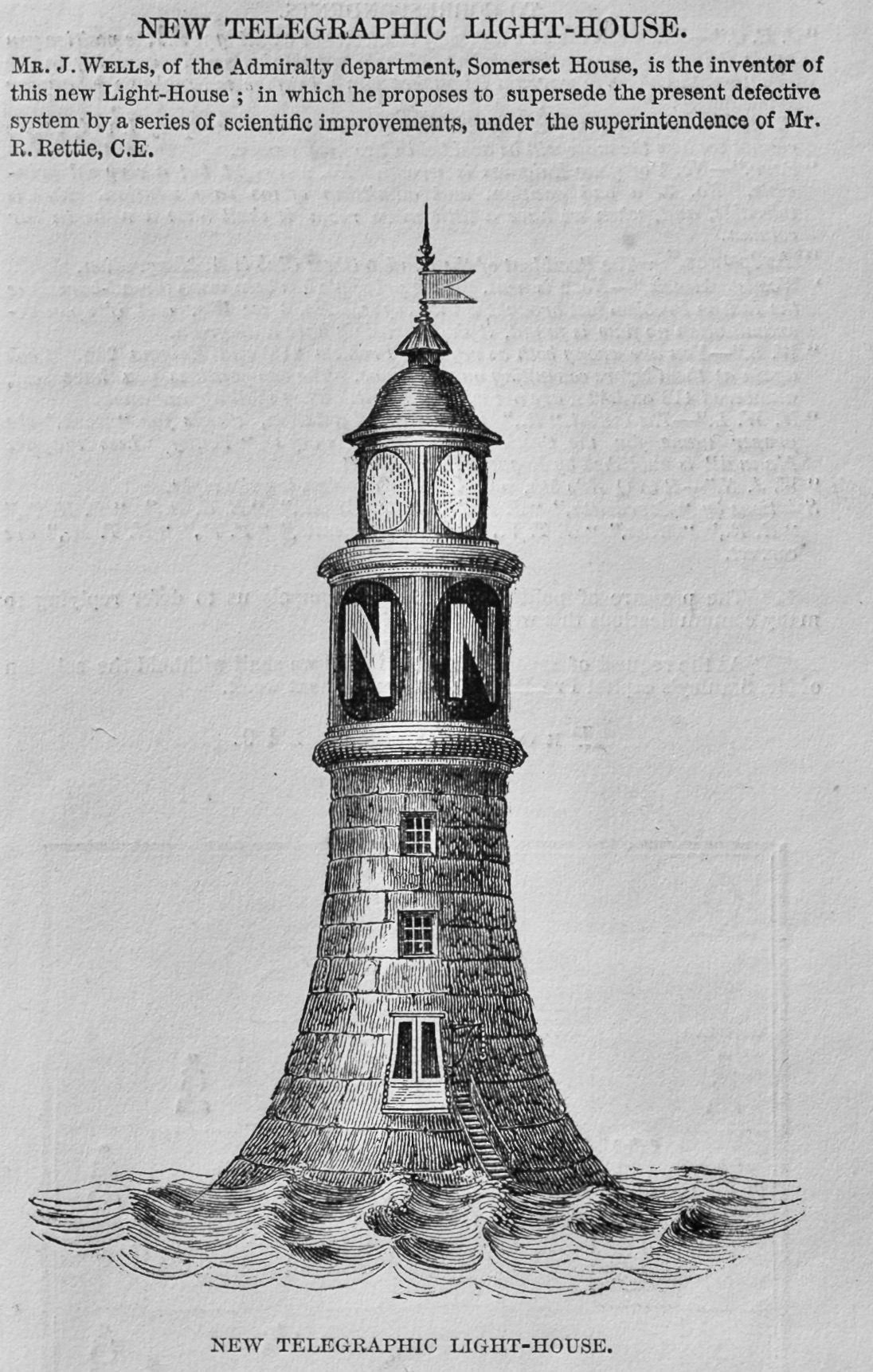 New Telegraphic Light-House. 1848.