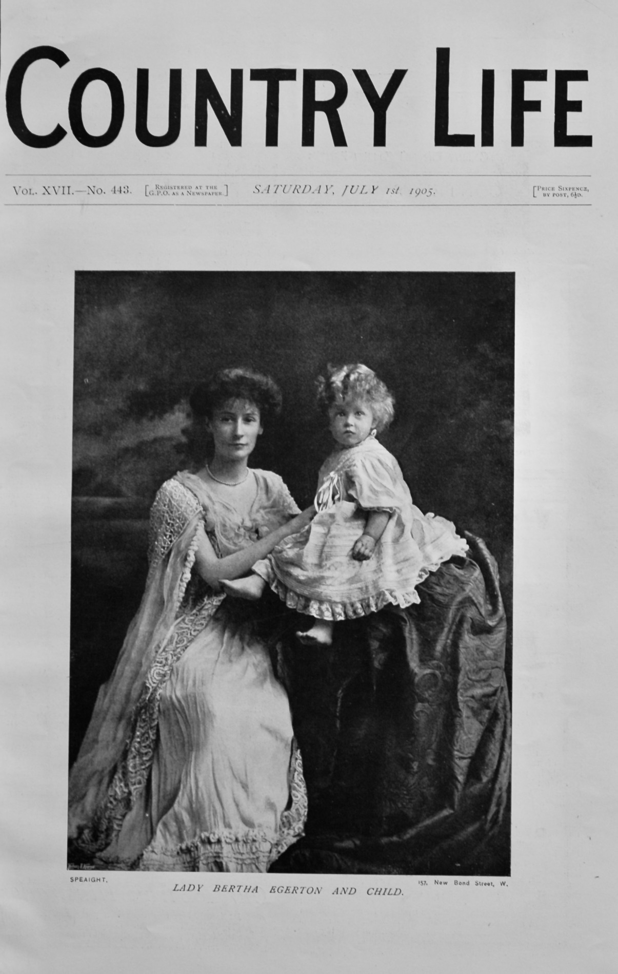 Lady Bertha Egerton and Child. 1905.