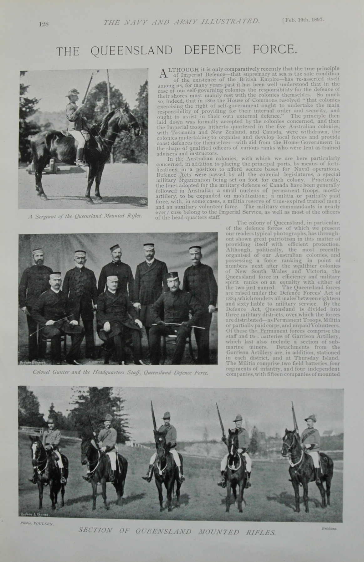 The Queensland Defence Force - 1897