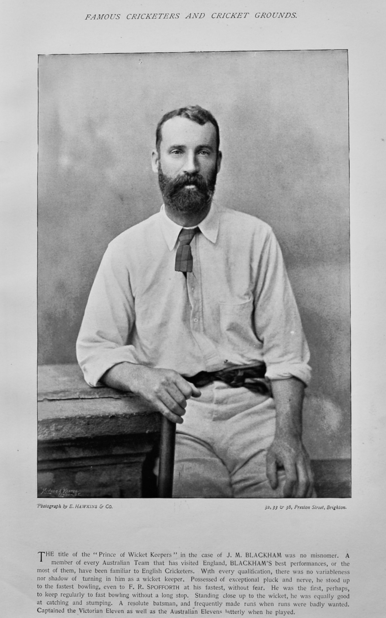 John McCarthy Blackham & Ted Tyler. 1895 (Cricketers)