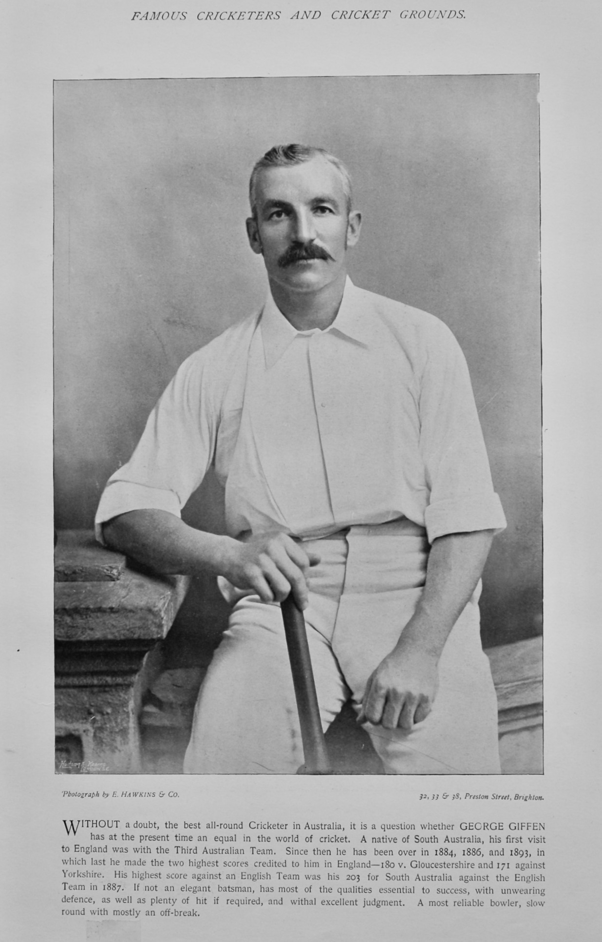 George Giffen & Gentlemen, 1894. (Team Photo)