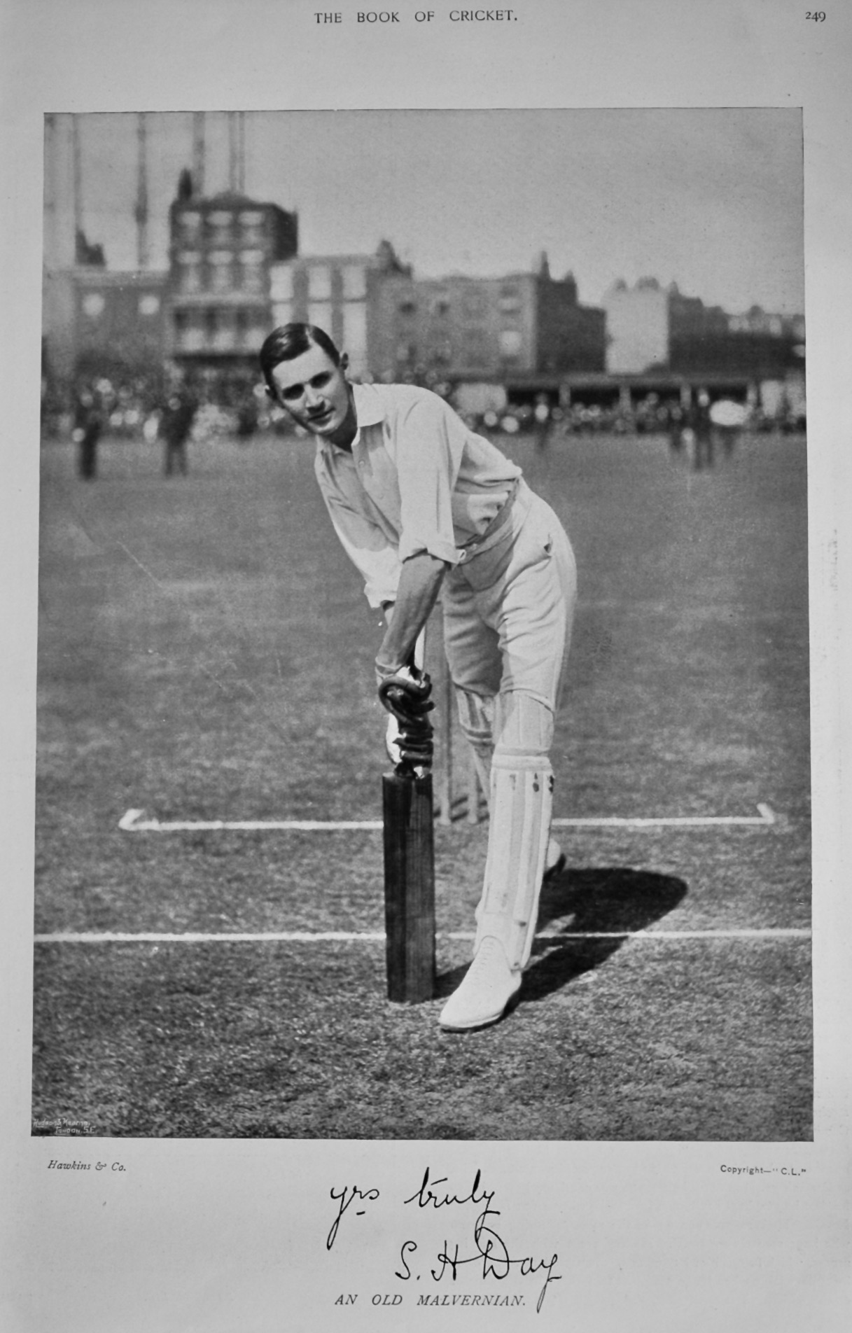 Samuel Hulme Day. 1899. (Cricketer).