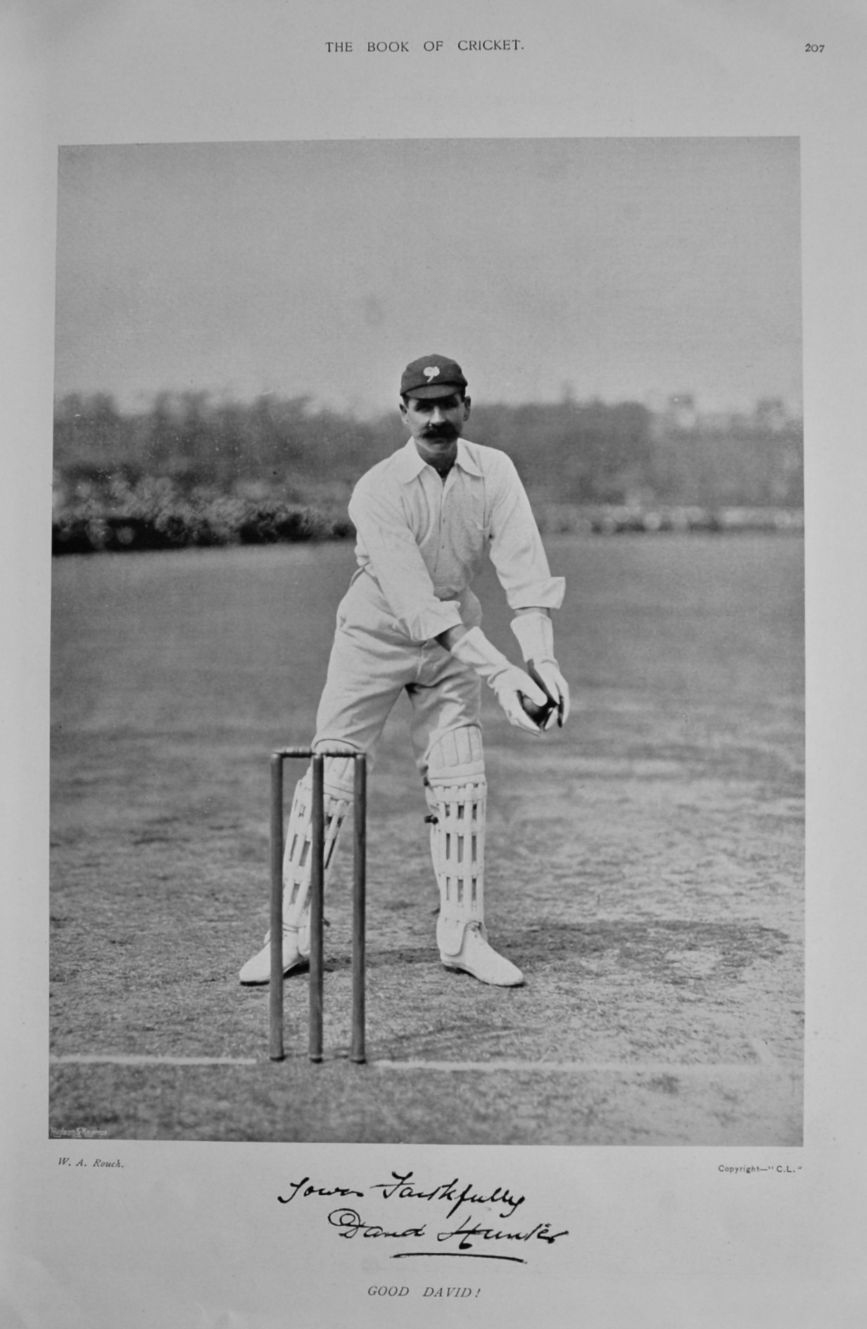 David Hunter. 1899. (Cricketer).