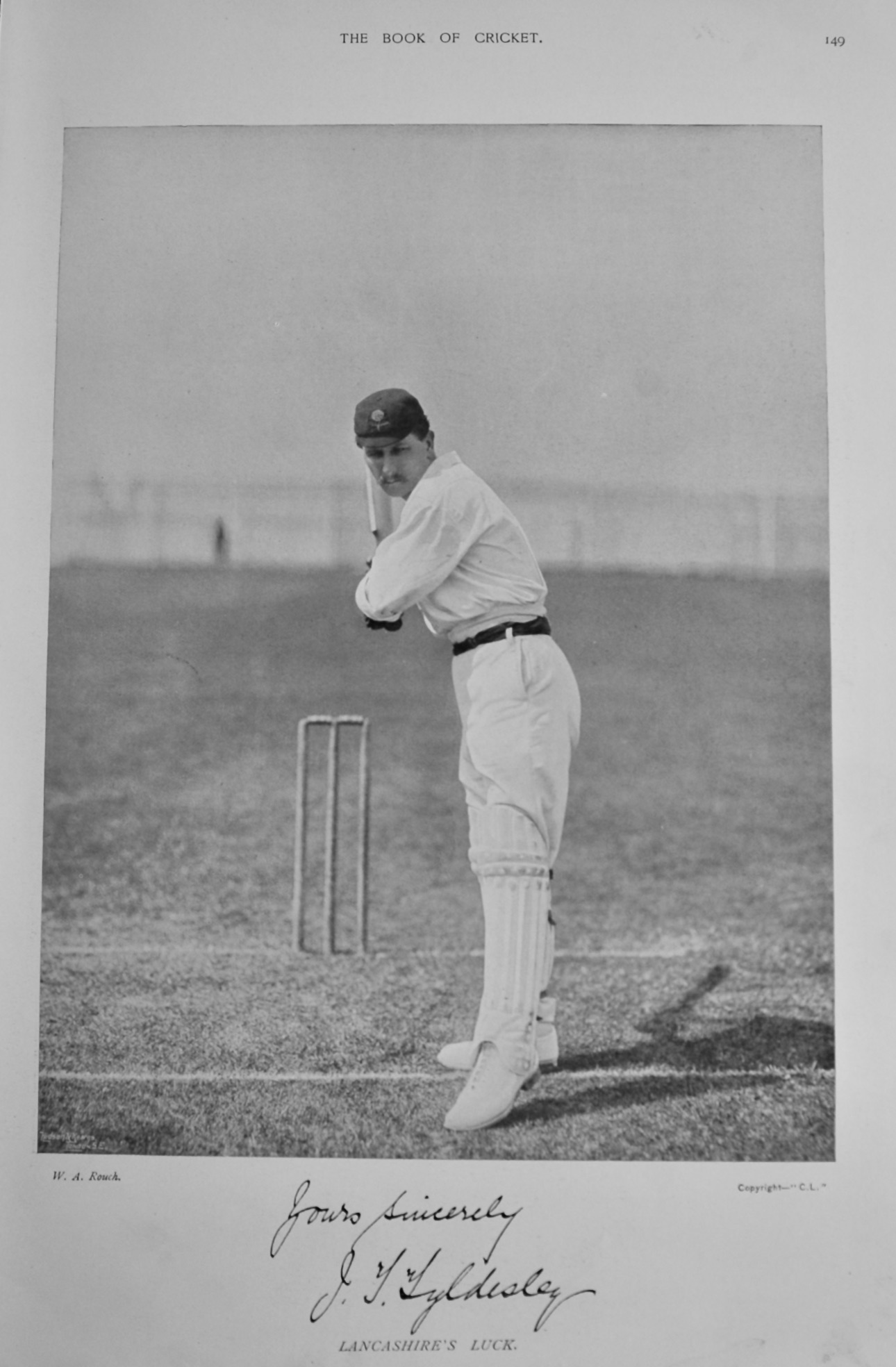 John Thomas Tyldesley. & Charles Robson. 1899. (Cricketers).