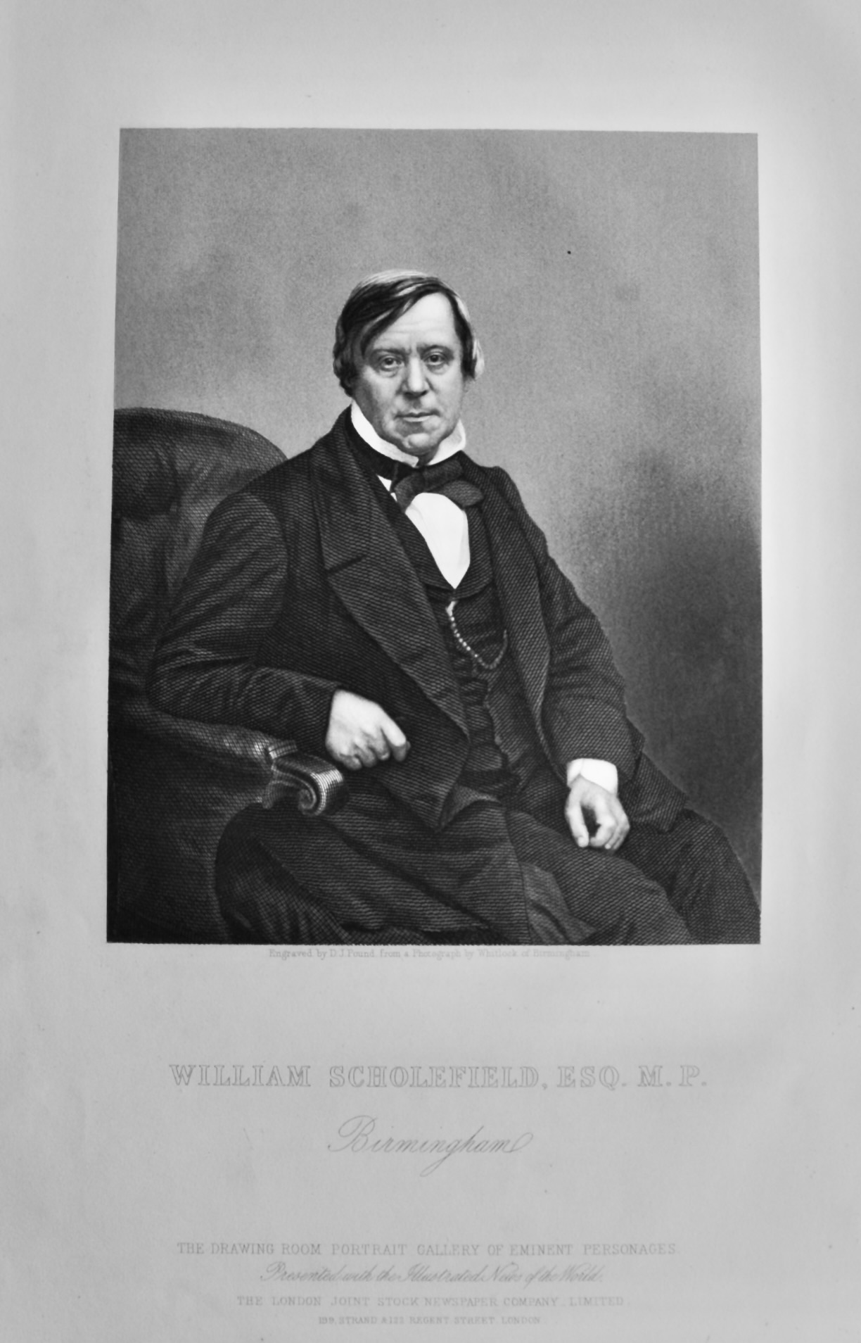 William Scholefield, Esq. M.P. Birmingham. 1860c.
