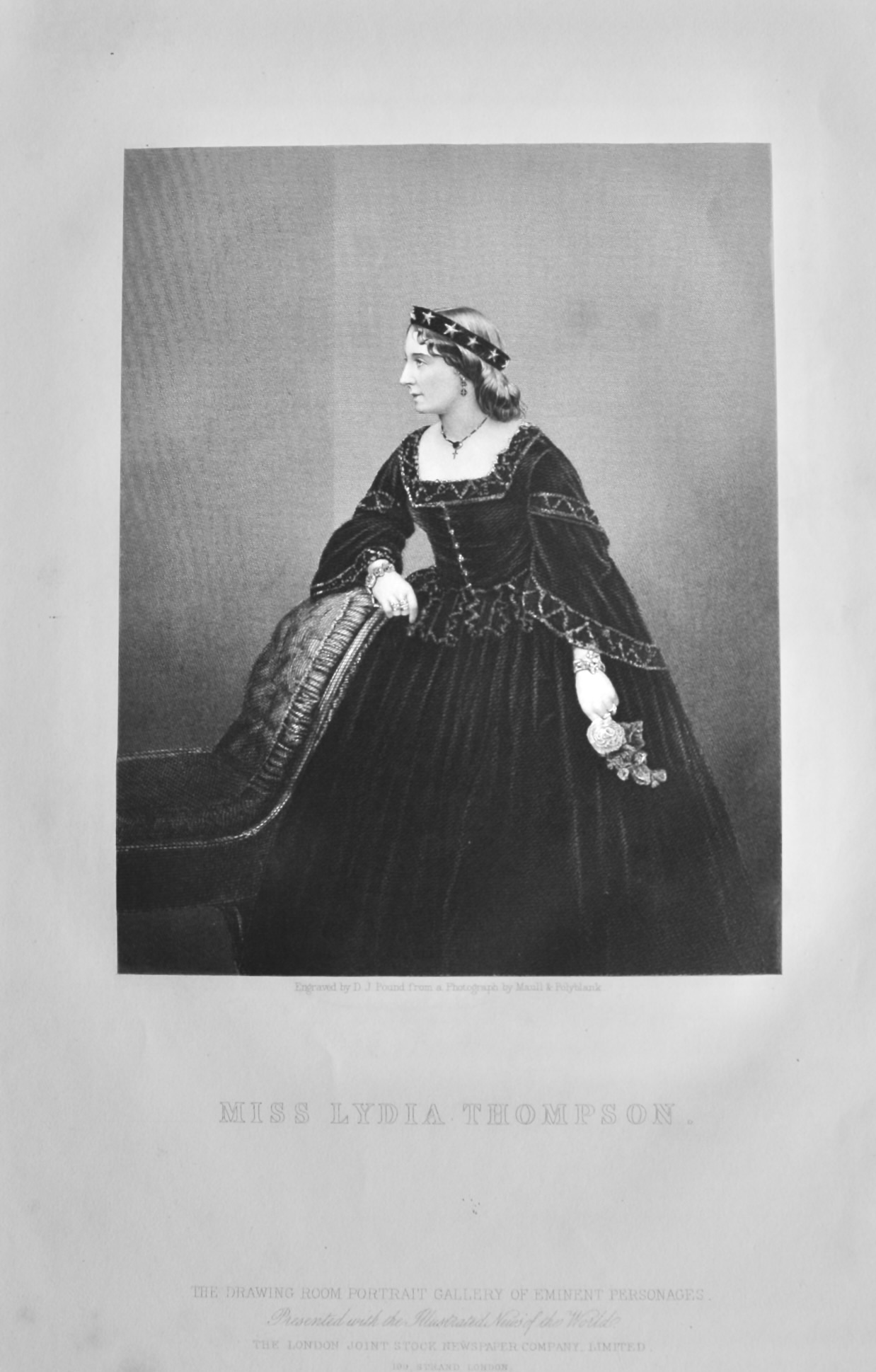 Miss Lydia Thompson. 1860c.