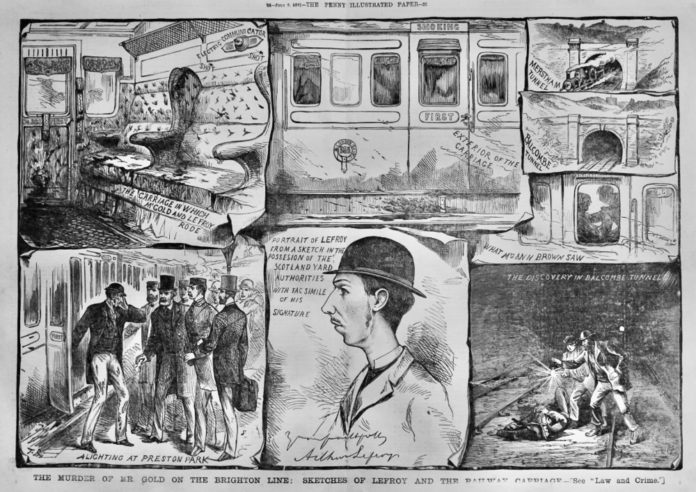 The Murder of Mr. Gold on the Brighton Line : Sketches of Lefroy and ...