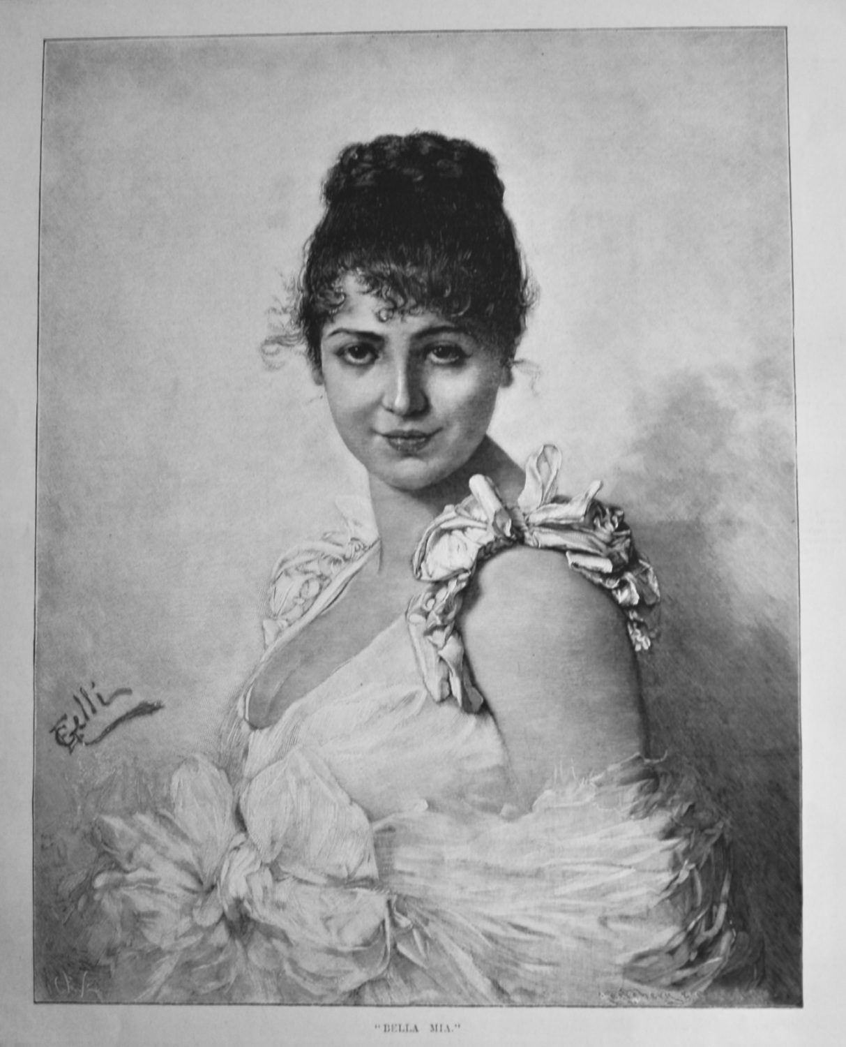 "Bella Mia." 1890. (Portrait Engraving)