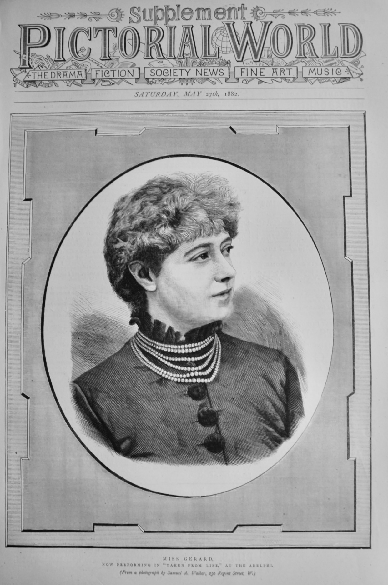 Miss Gerrard, now Performing in "Taken from Life," at the Adelphi. 1882.