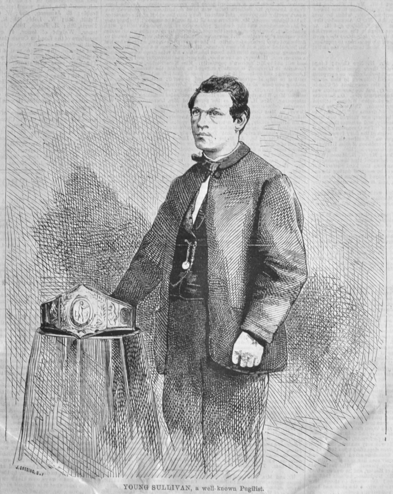 Young Sullivan, a well-known Pugilist. 1866. (Boxing)