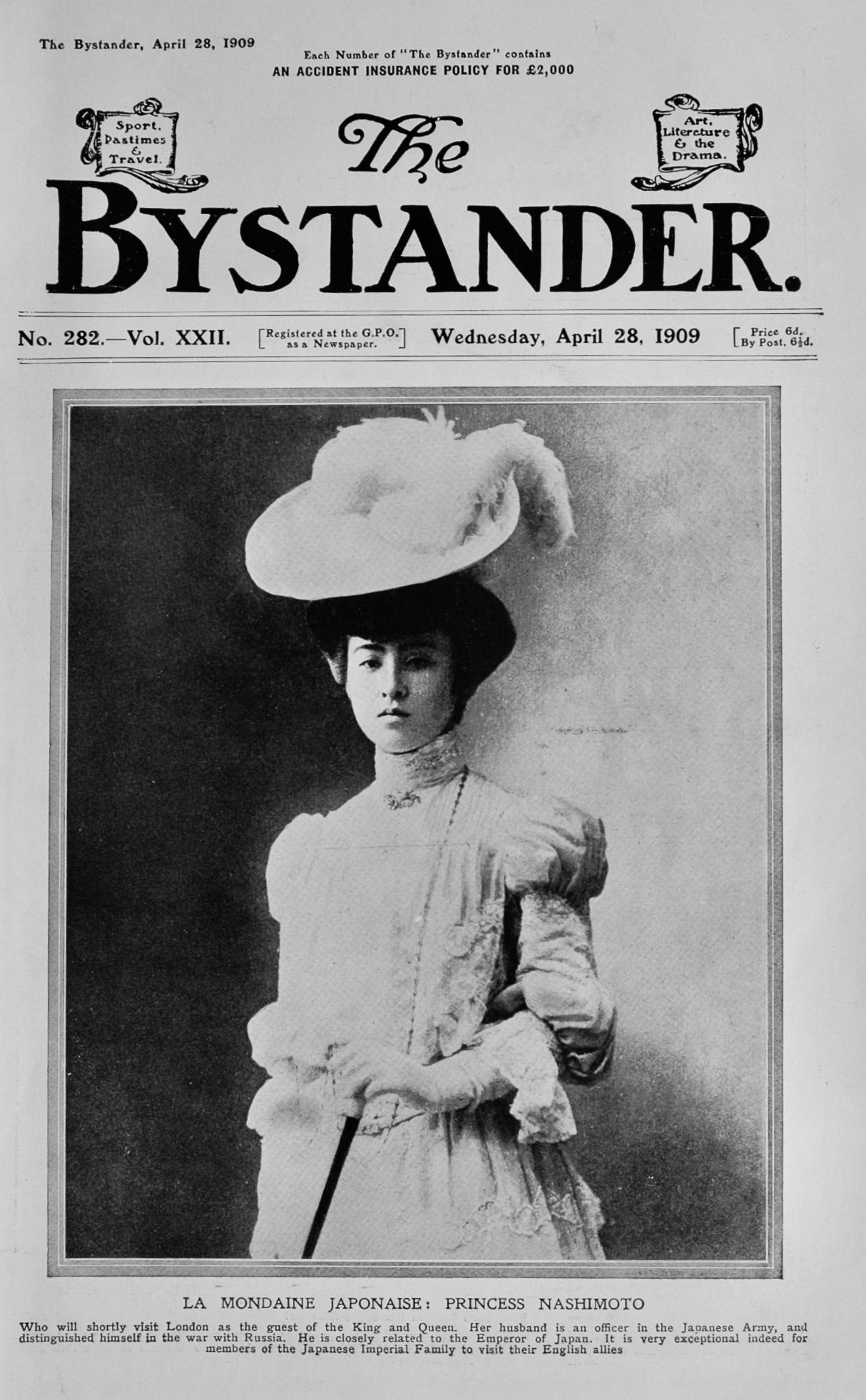 La Mondaine Japonaise : Princess Nashimoto. 1909.