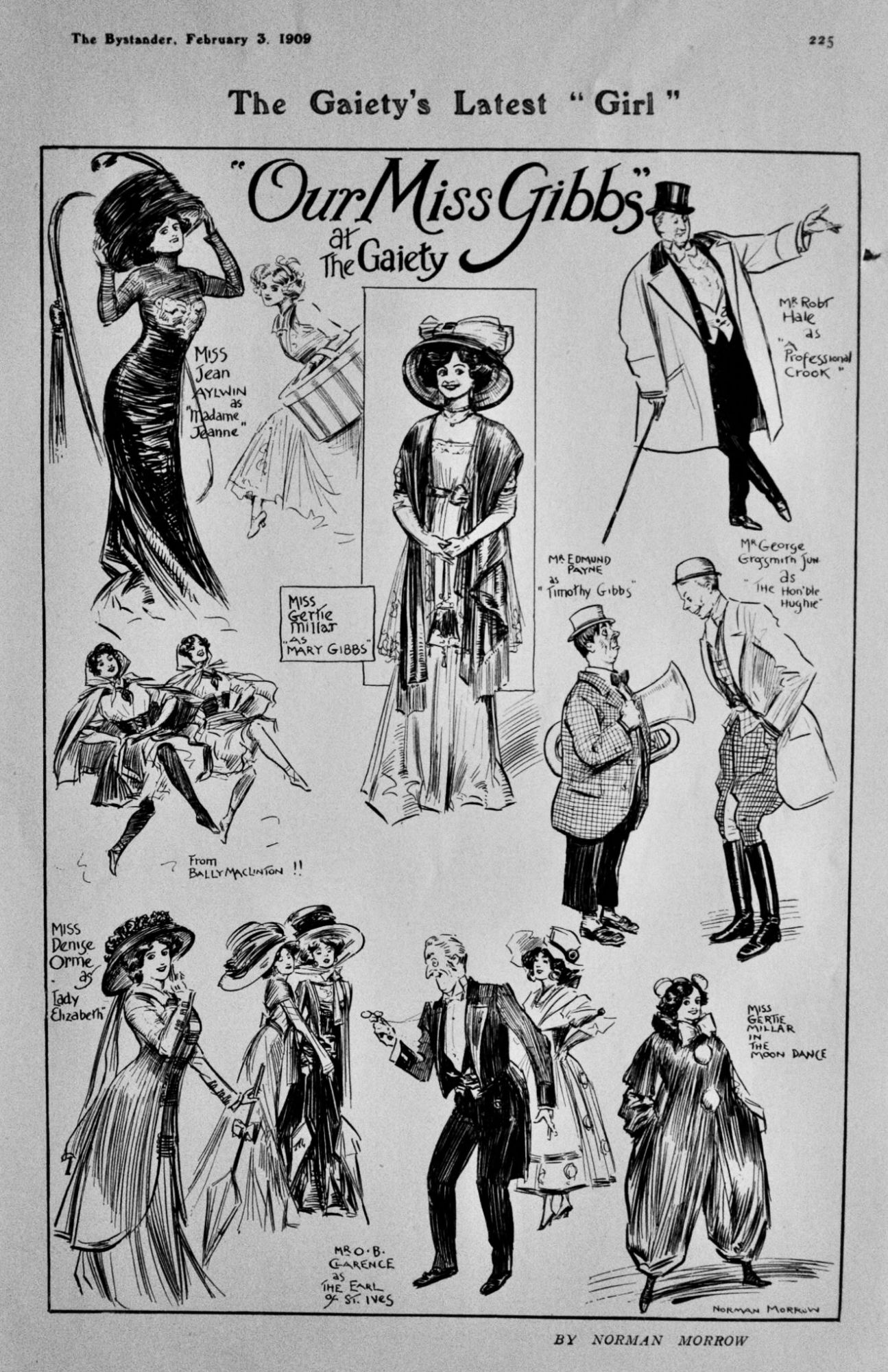 The Gaiety's Latest "Girl". : "Our Miss Gibb's. 1909.