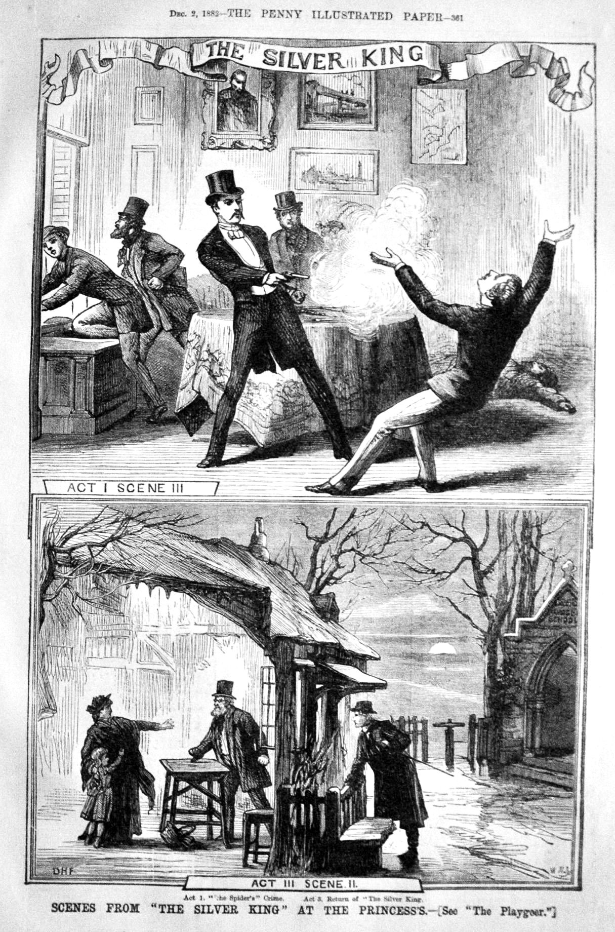 Scenes from "The Silver King" at the Princess's. 1882.