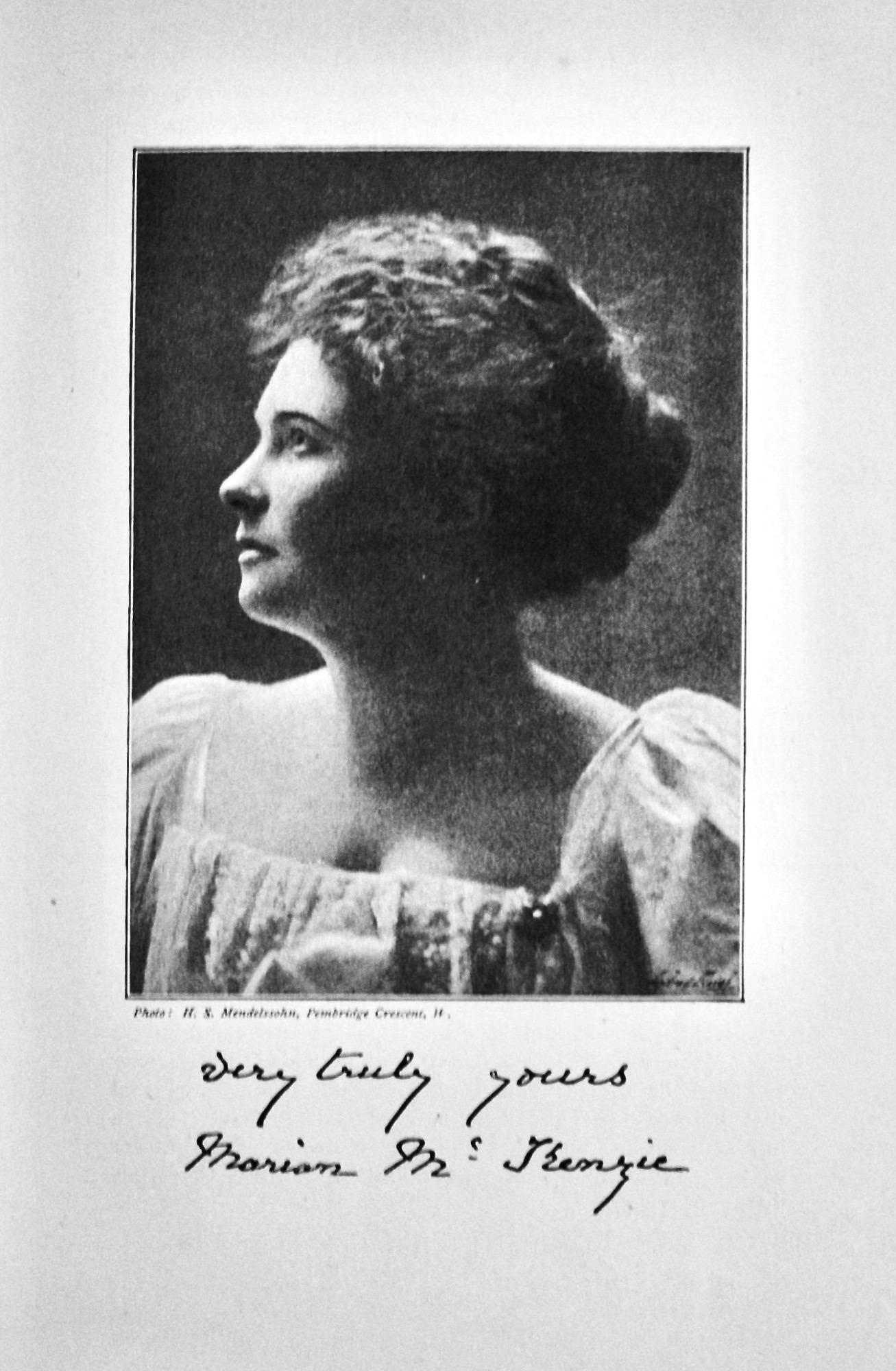 Miss Marian McKenzie. (Contralto) 1895.