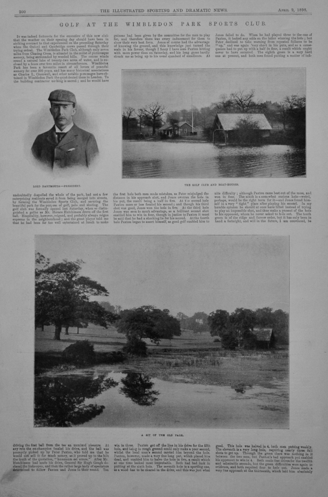 Golf at the Wimbledon Park Golf Club. 1898.