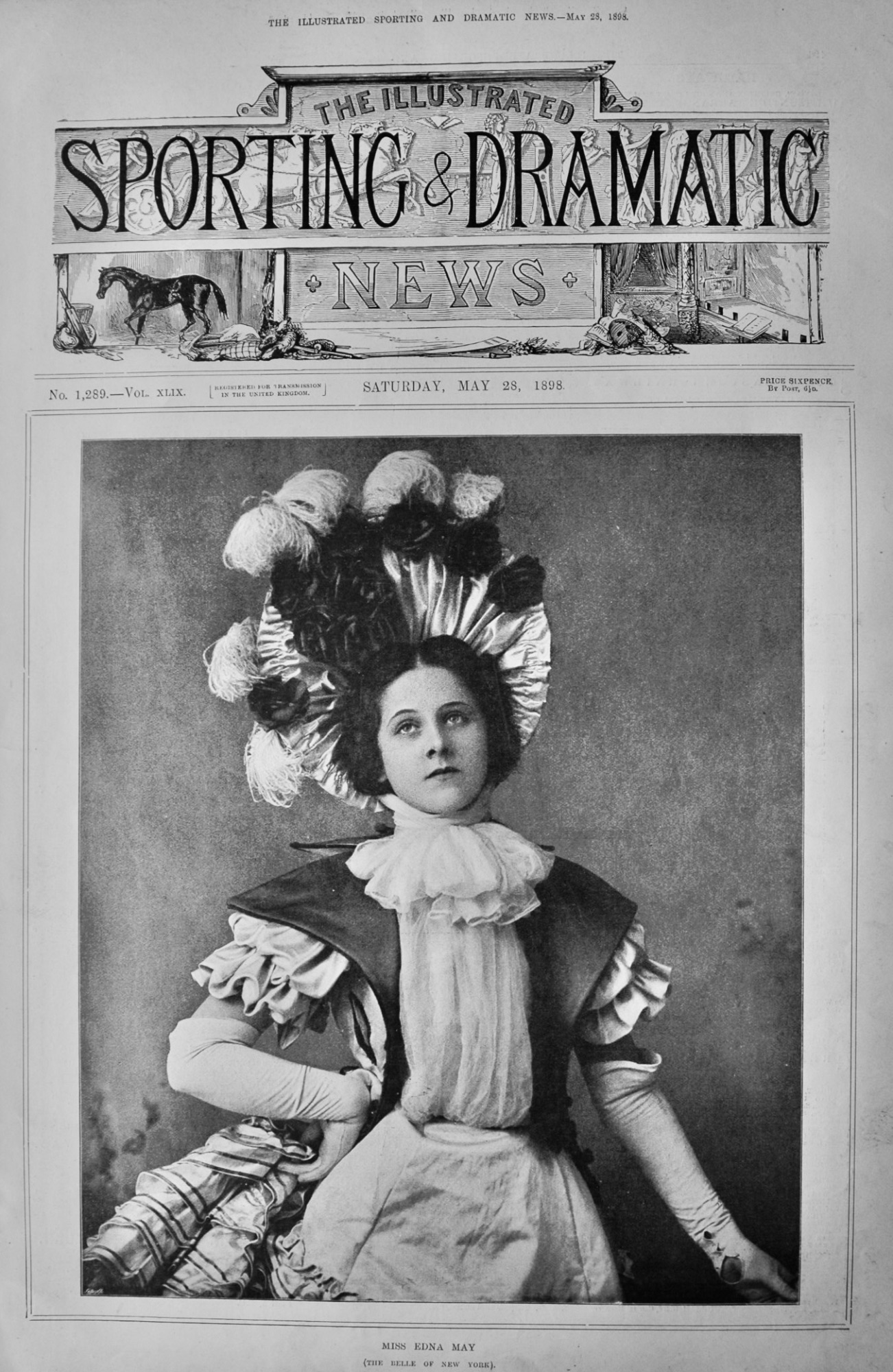 Miss Edna May. Actress (The Belle of New York). 1898.