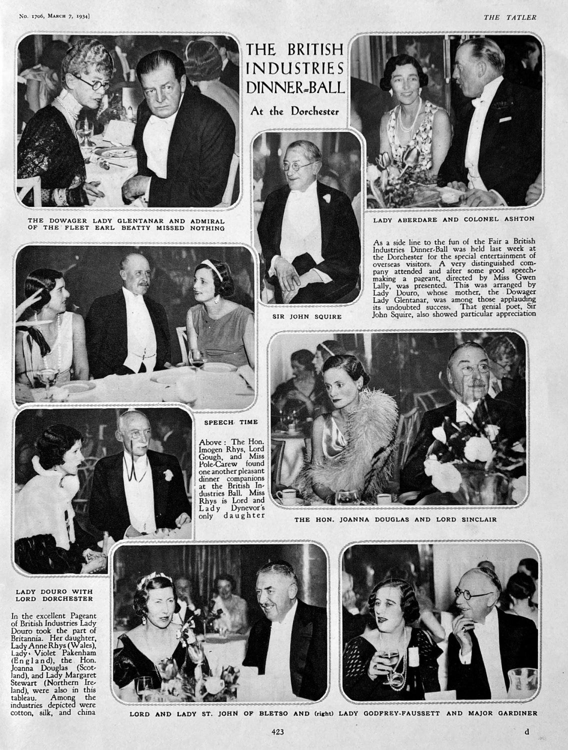 The British Industries Dinner- Ball. 1934.