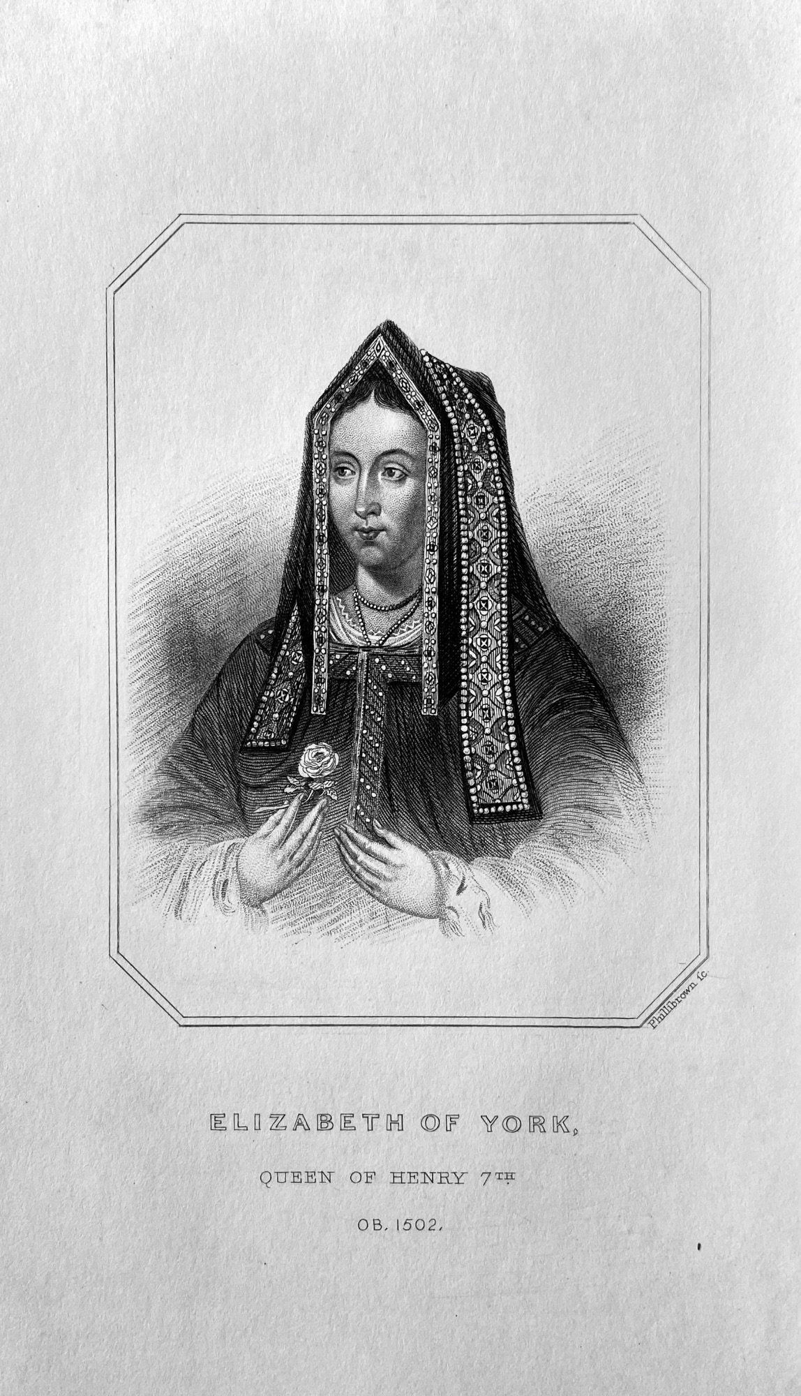 Queen Elizabeth of York. Wife to King Henry the 7th. OB : 1502.