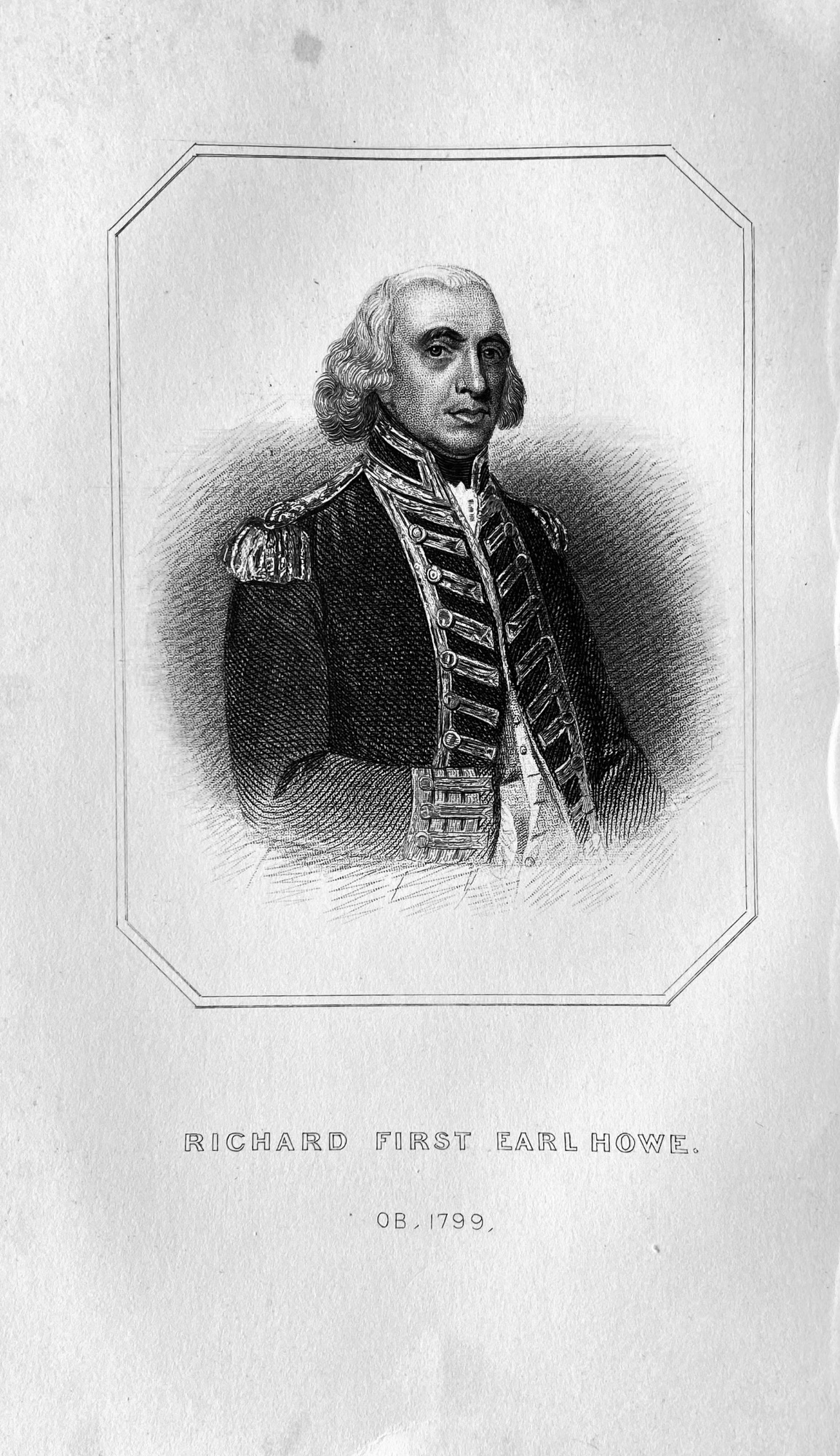 Richard, First Earl Howe. OB : 1799.