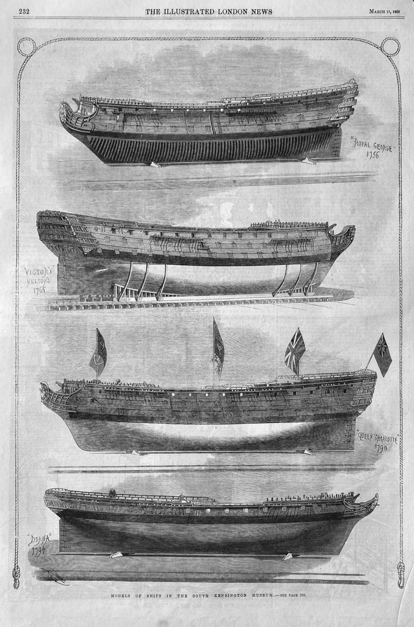 Models of Ships in the South Kensington Museum. 1865.