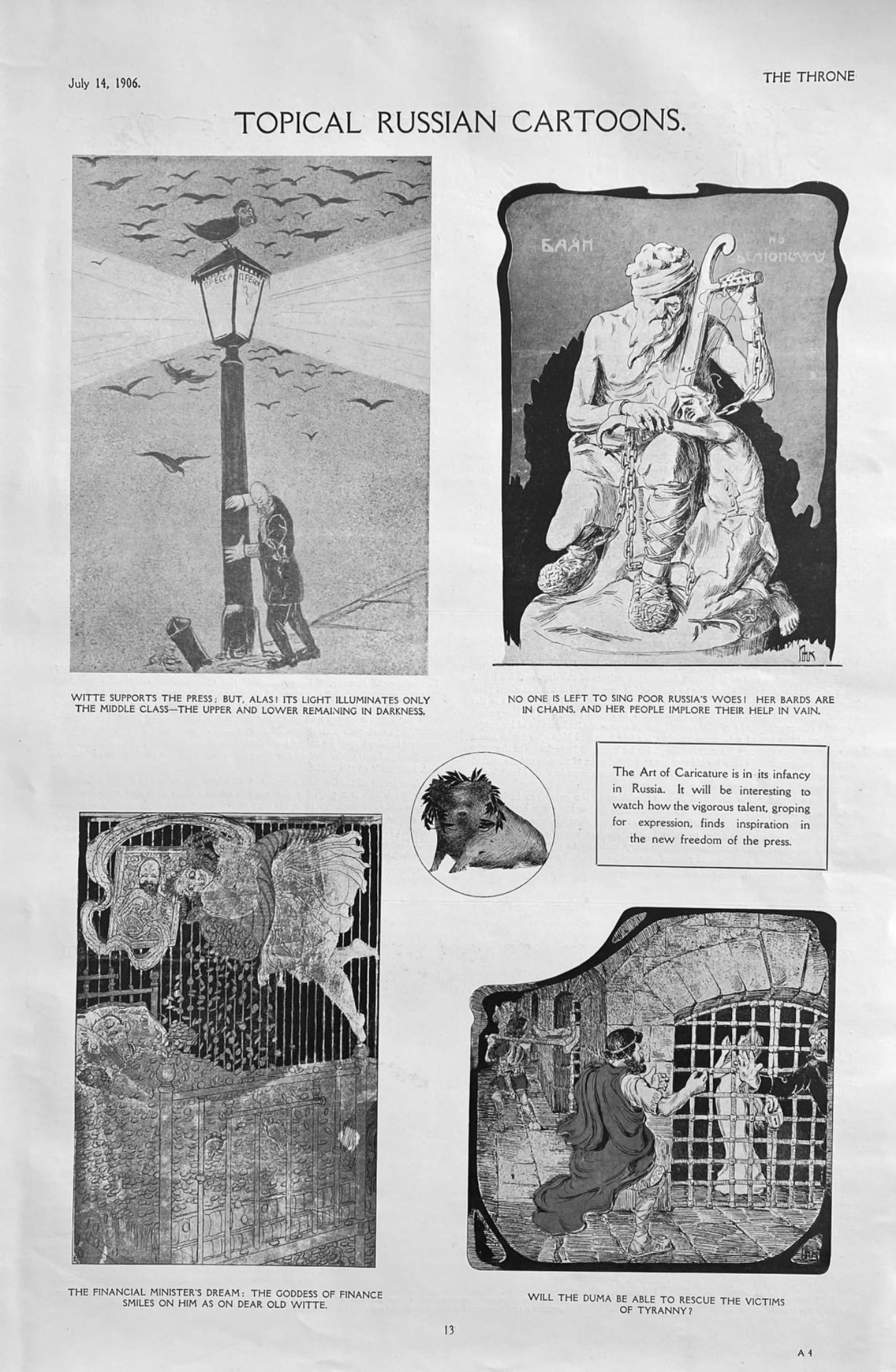 Topical Russian Cartoons. 1906.