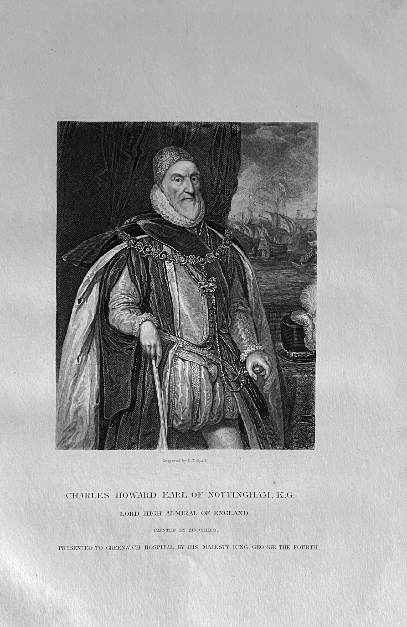 Charles Howard, Earl of Nottingham, K.G. Lord High Admiral of England.