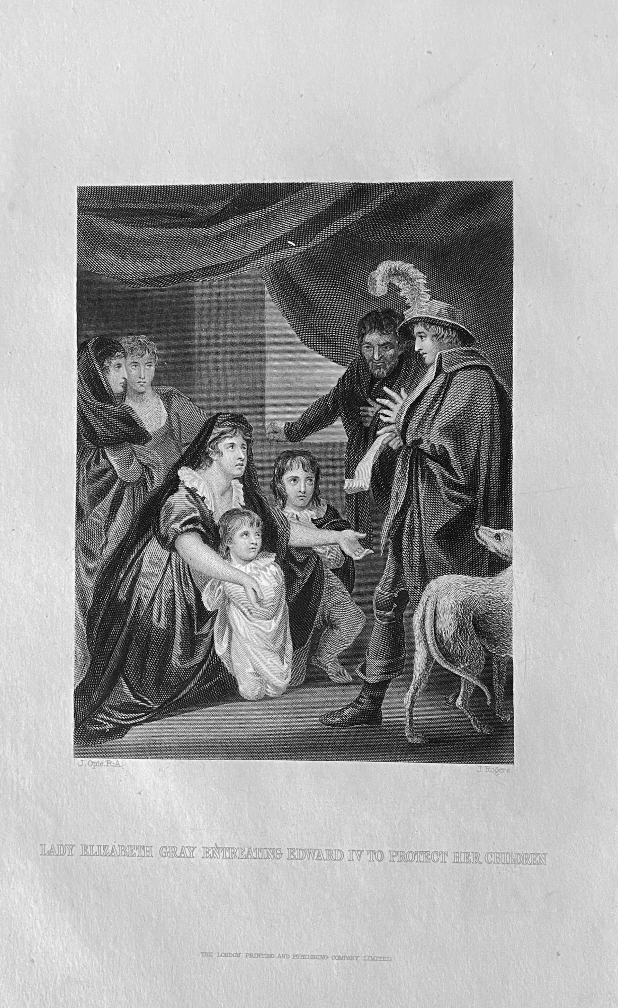 Lady Elizabeth Gray Entreating Edward IV. to Protect Her Children.