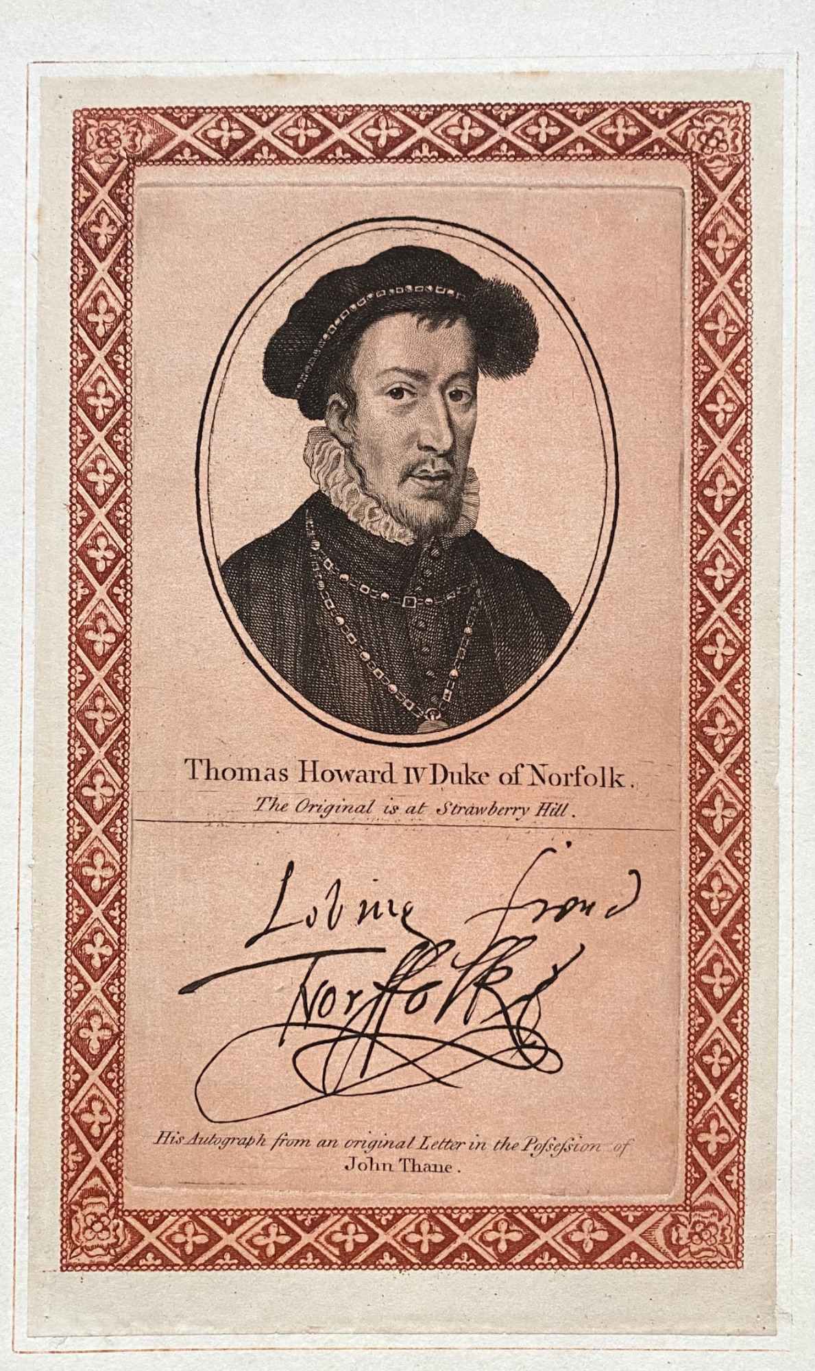 Thomas Howard IV Duke of Norfolk. 1794.