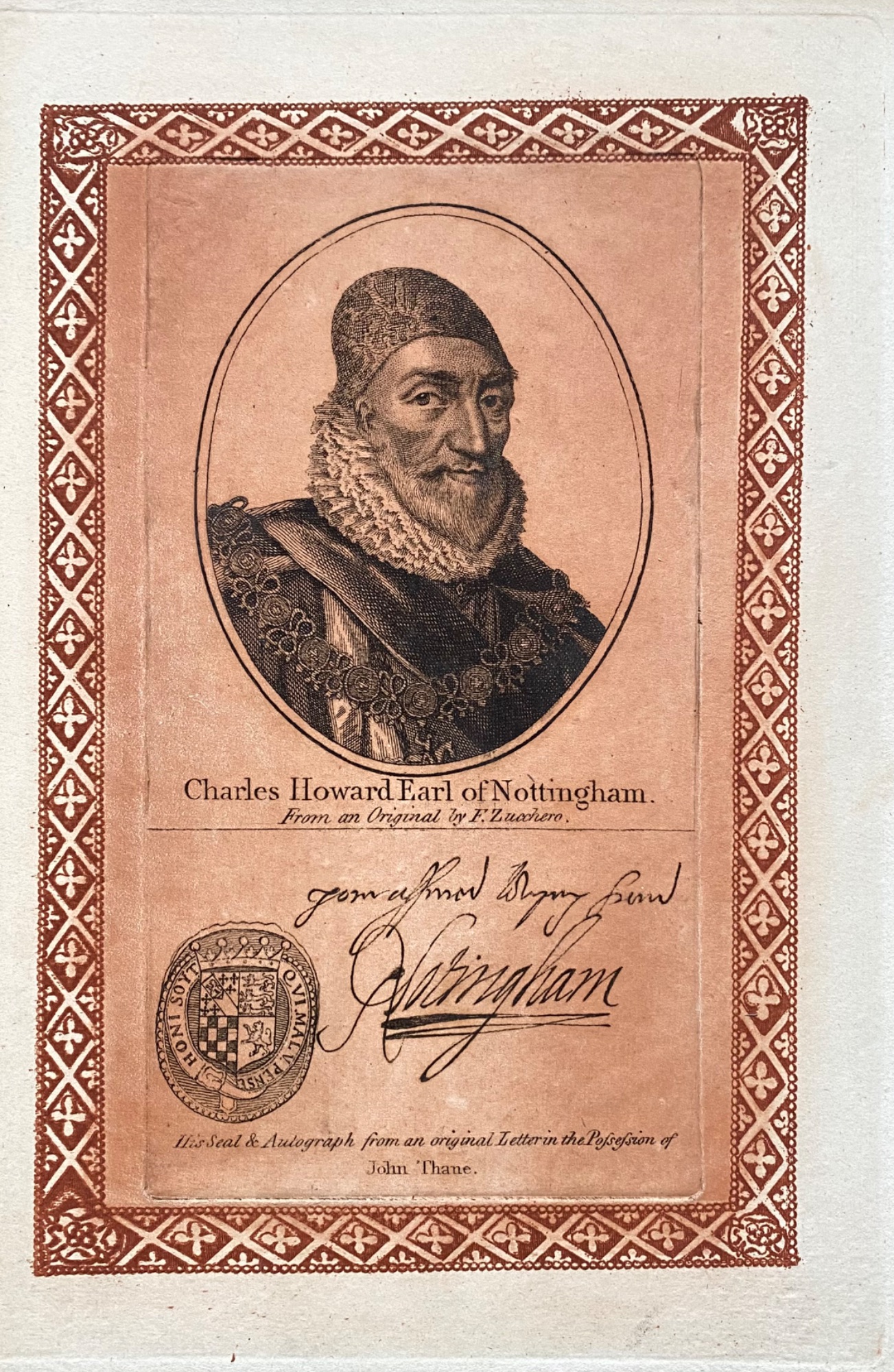 Charles Howard Earl of Nottingham. 1794.