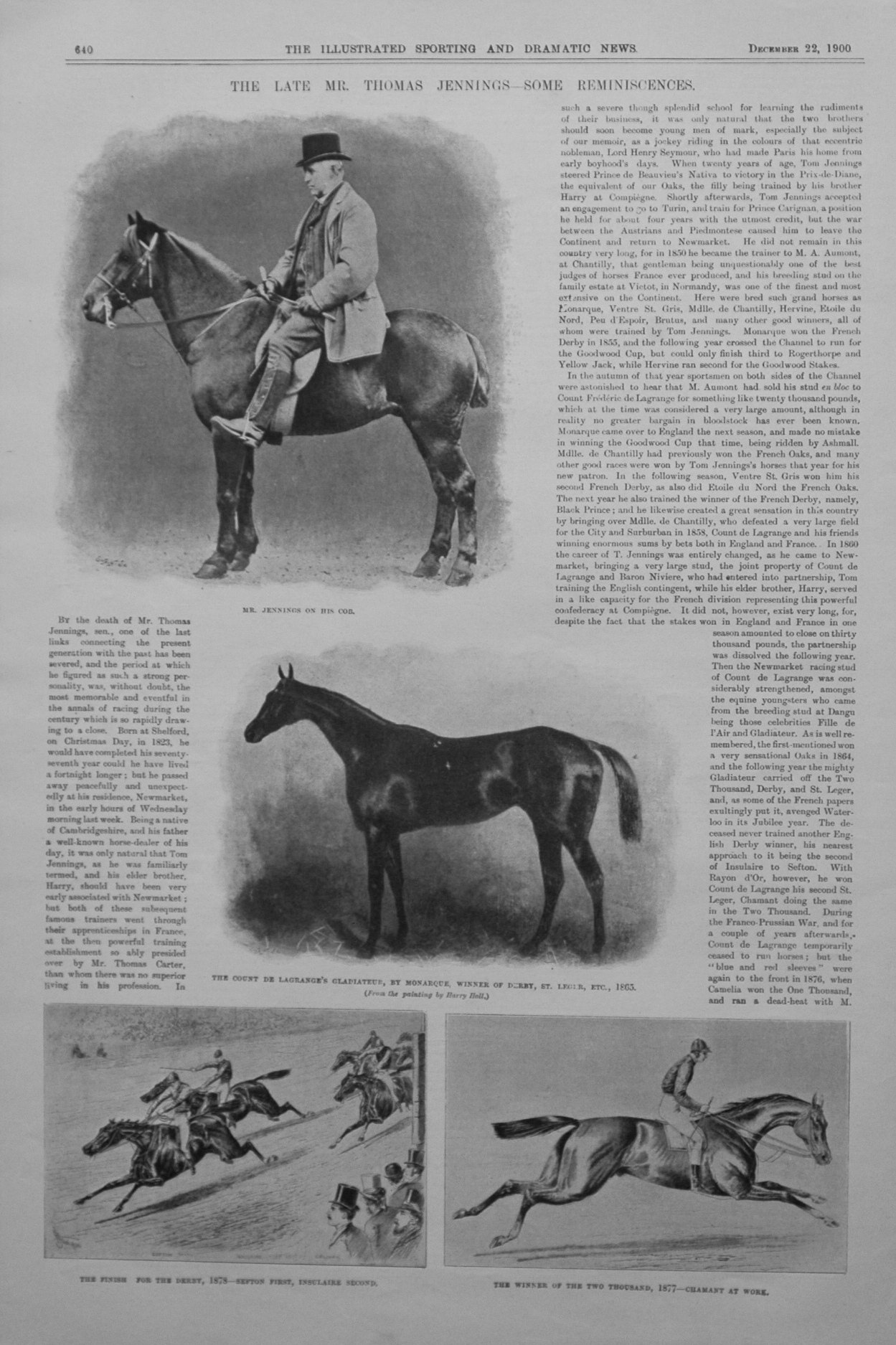 The Late Mr. Thomas Jennings-Some Reminiscences.