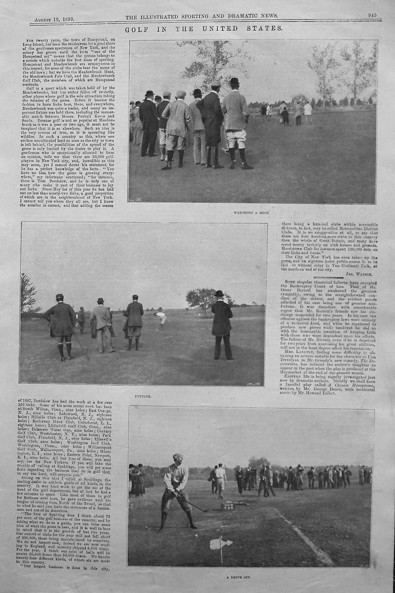 Golf in the United States. 1899