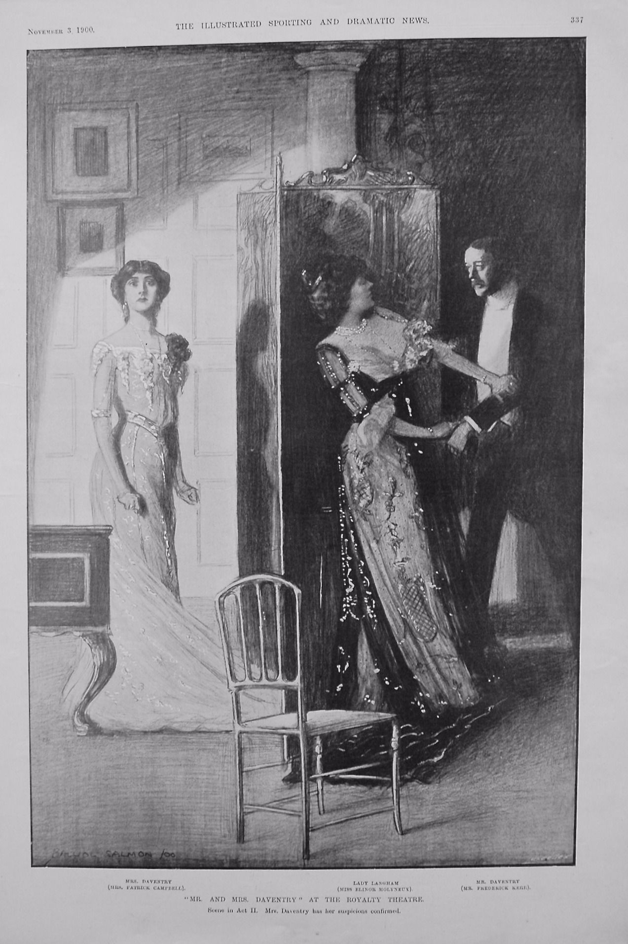 "Mr. and Mrs. Daventry" at the Royalty Theatre. 1900