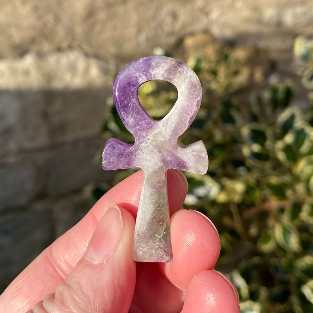 Amethyst (Chevron) Egyptian Ankh ~ #2