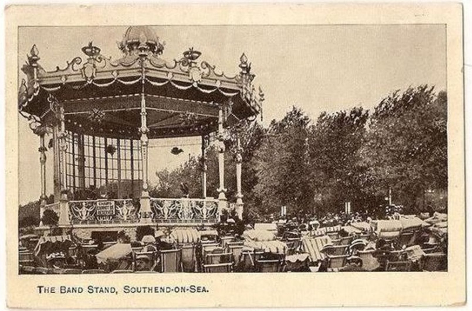 The Parade And Bandstand Eastbourne Sussex-1960s R P Postcard
