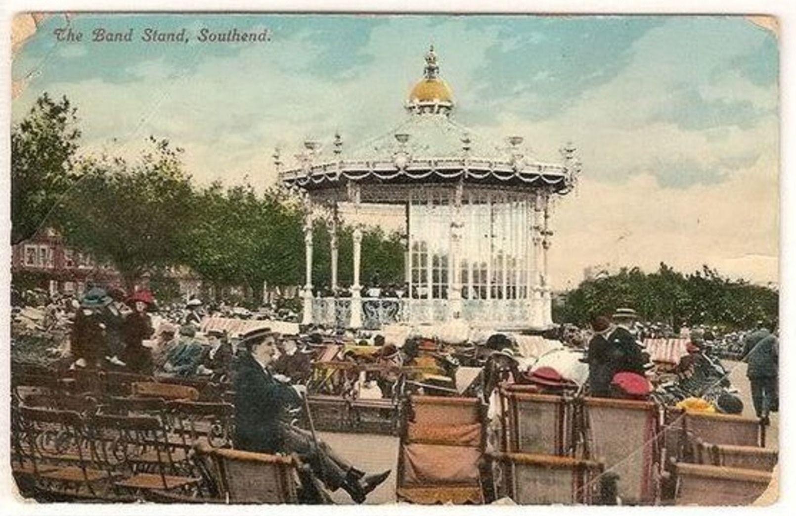 The Parade And Bandstand Eastbourne Sussex-1960s R P Postcard