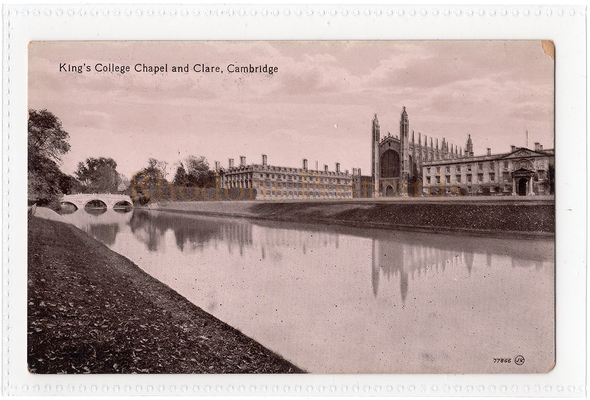 Cambridge Postcard - Kings and Clare Colleges Cambridge- View From The ...
