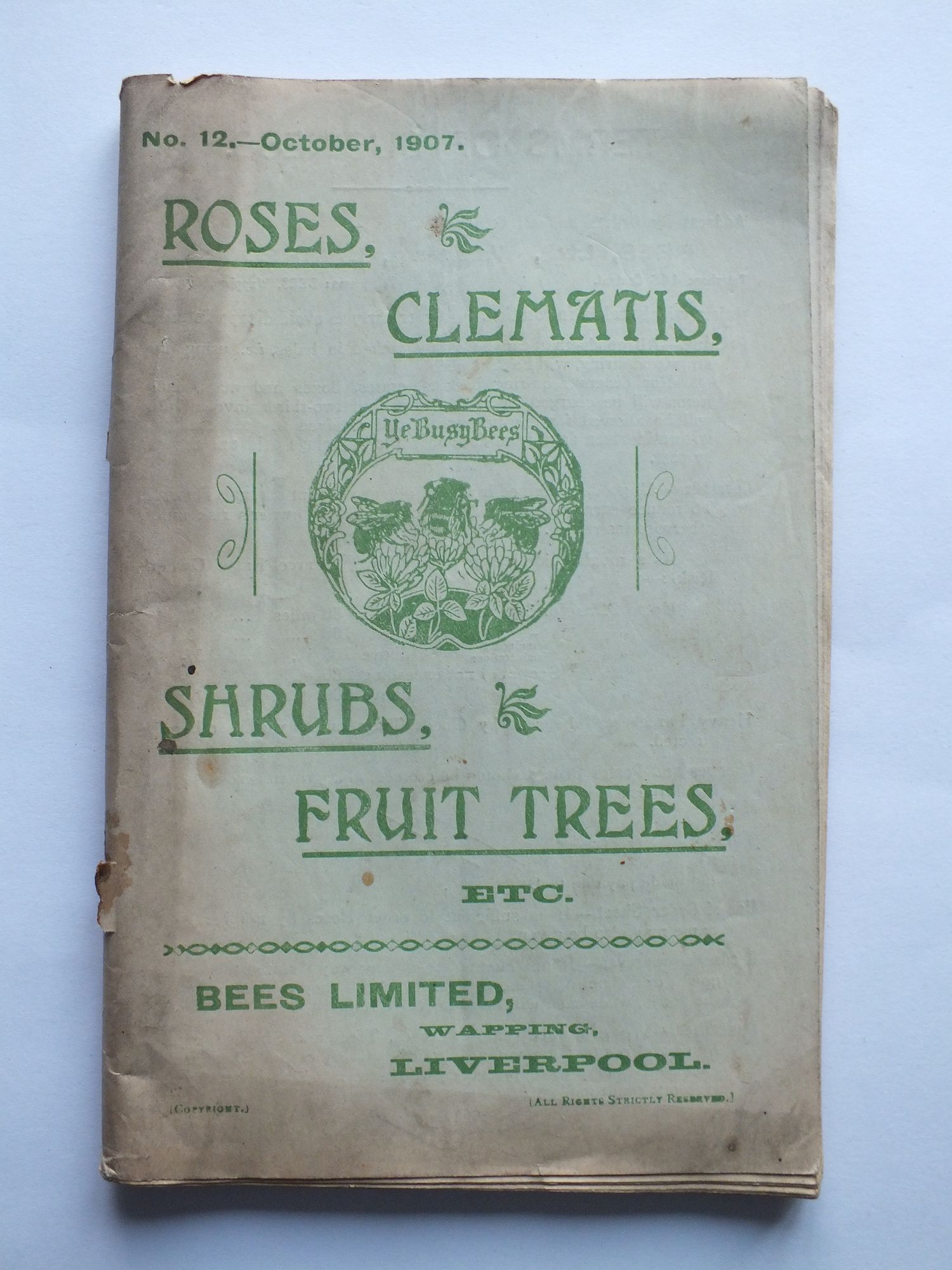 Early 1900s Plant Catalogue-Roses Offered By William Sydenham, Tamworth ...