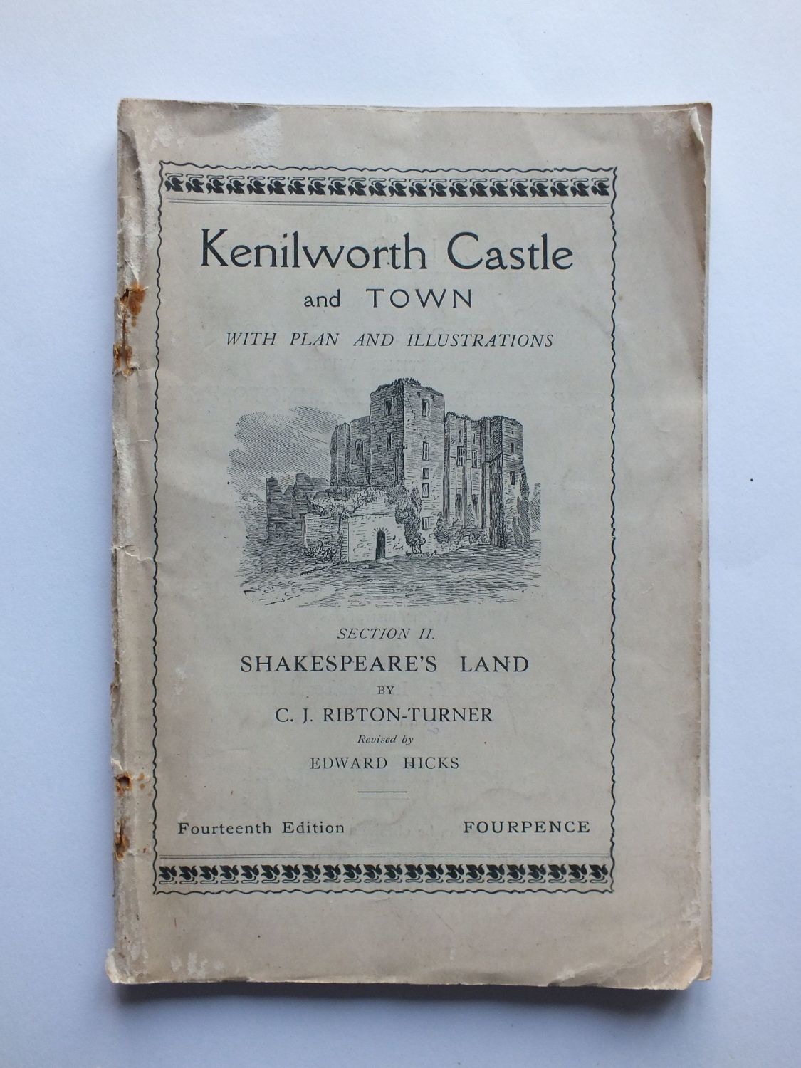 Kenilworth Castle and Town Guide Book With Plan and Illustrations-14th ...