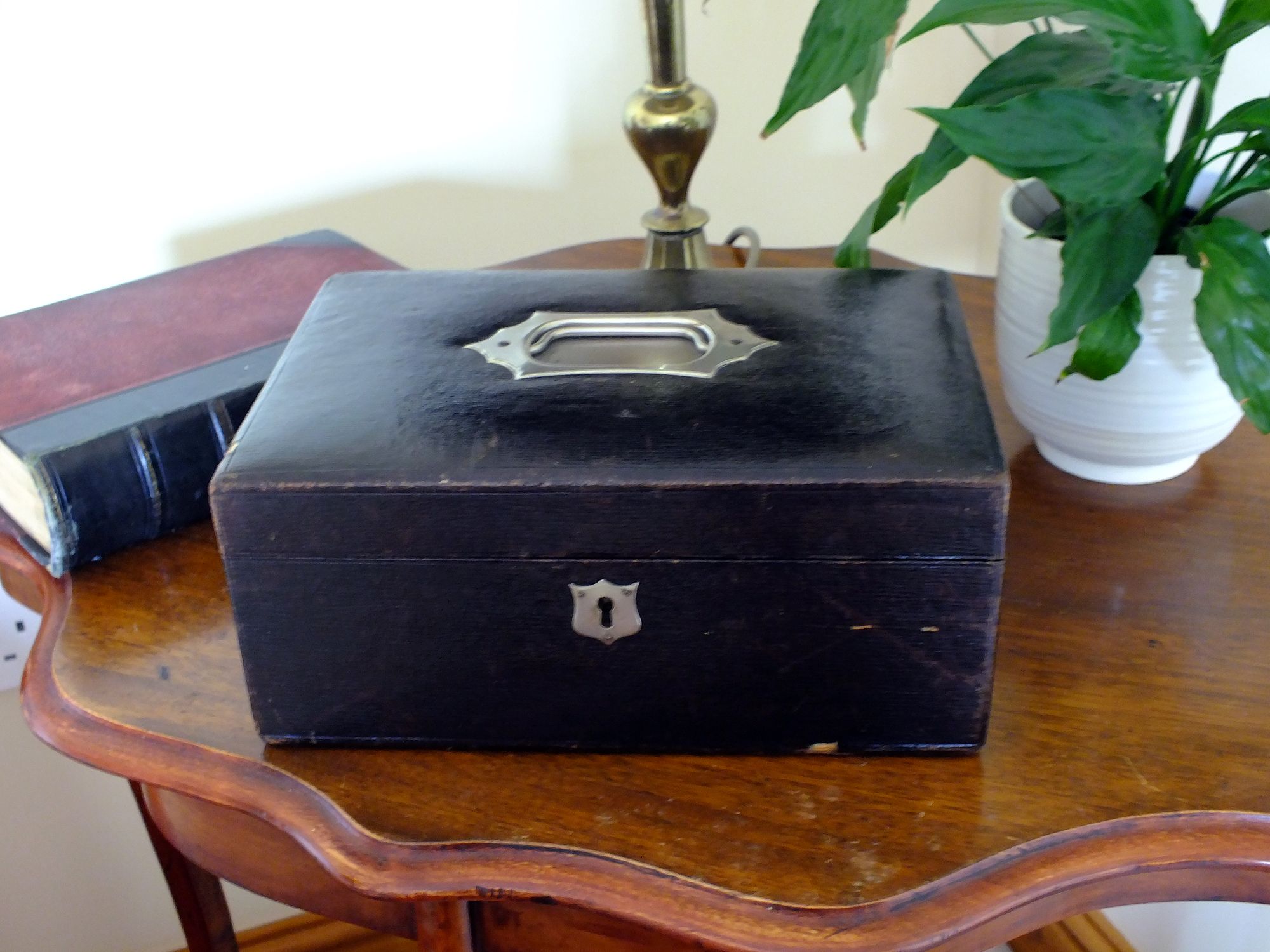 Antique Wooden Vanity Box With Secret Drawer - For Restoration