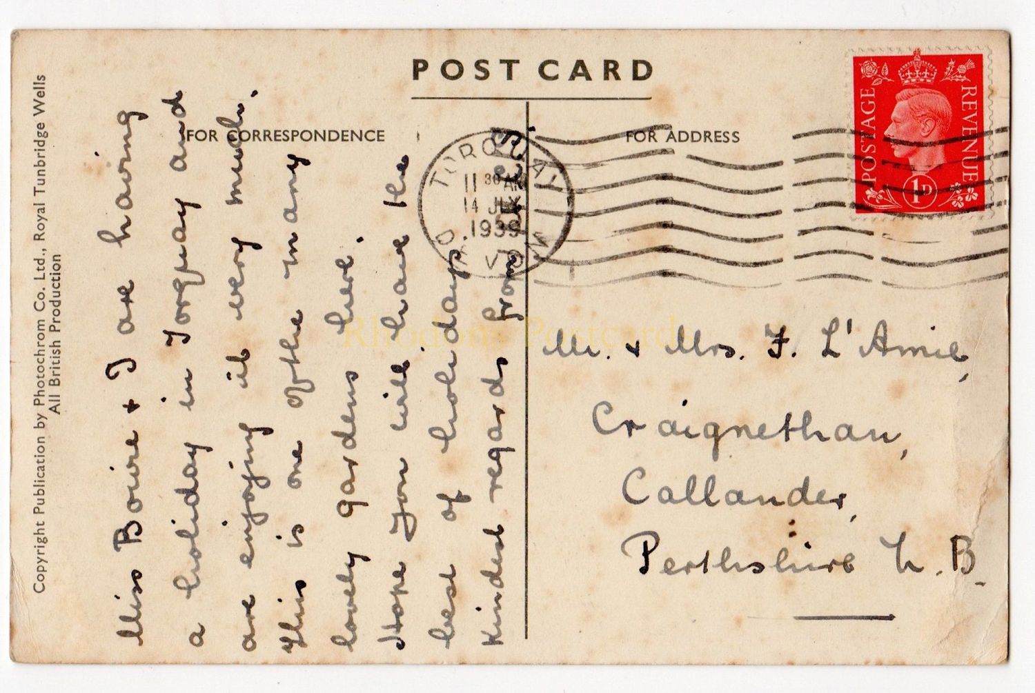 The Photochrom Co Postcard Publishers