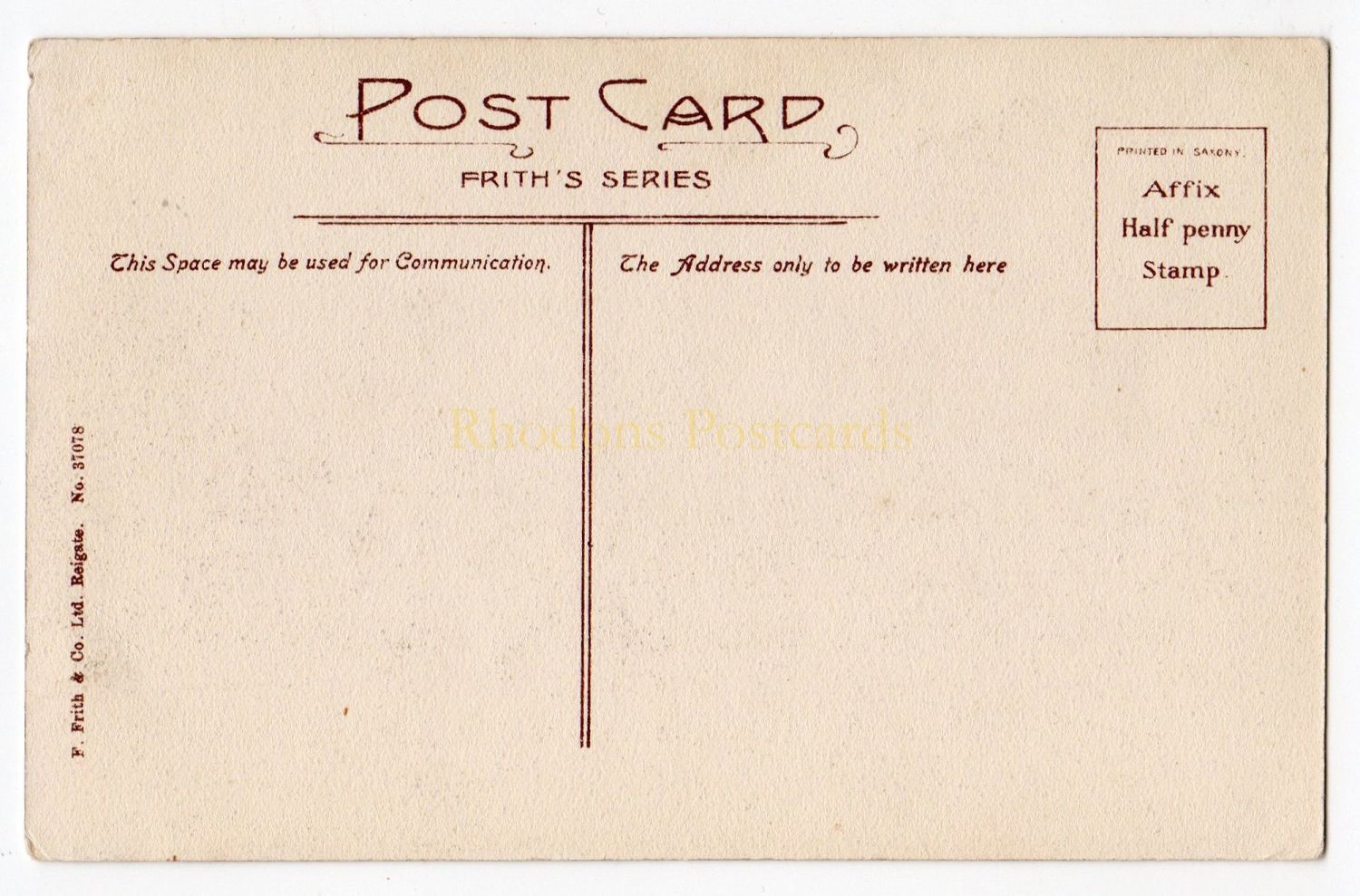 Francis Frith / F Frith / Frith Series Postcards