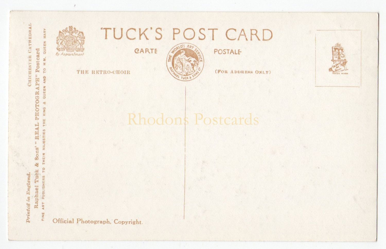 Raphael Tuck & Sons, Tucks Vintage Postcards | Rhodons Postcards Online ...
