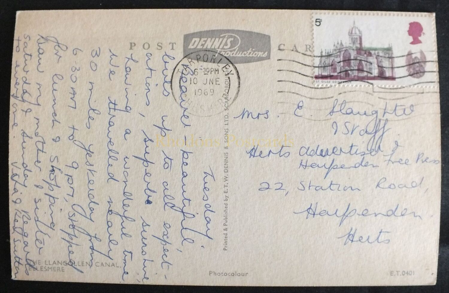 Dennis - E T W Dennis & Sons-Postcard Publishers