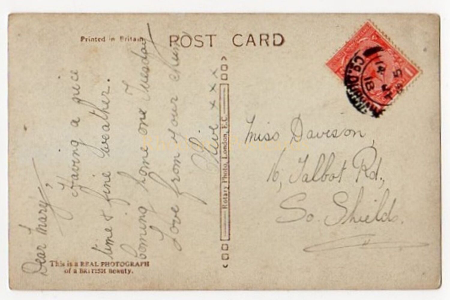 Rotary Photographic Series Postcards