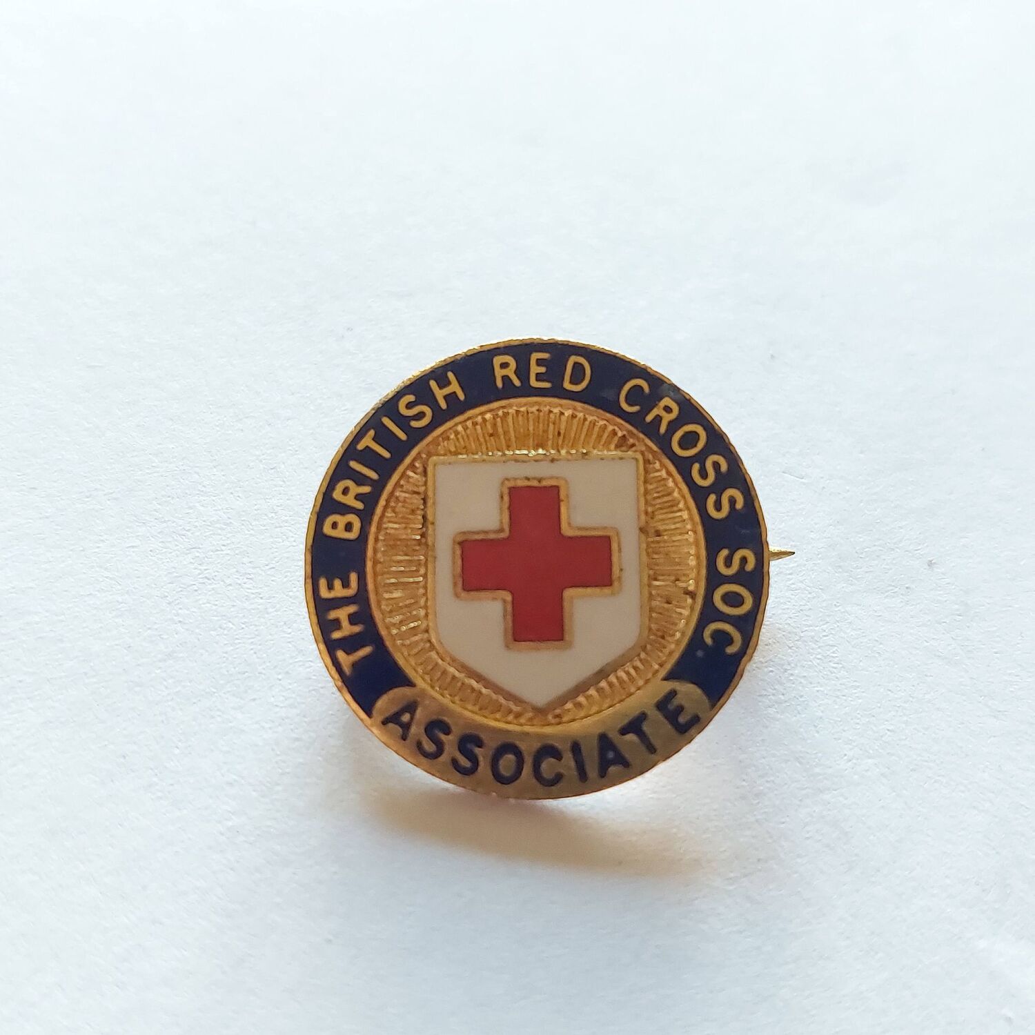 British Red Cross Society Associate Gilt and Enamel Lapel Pin Badge