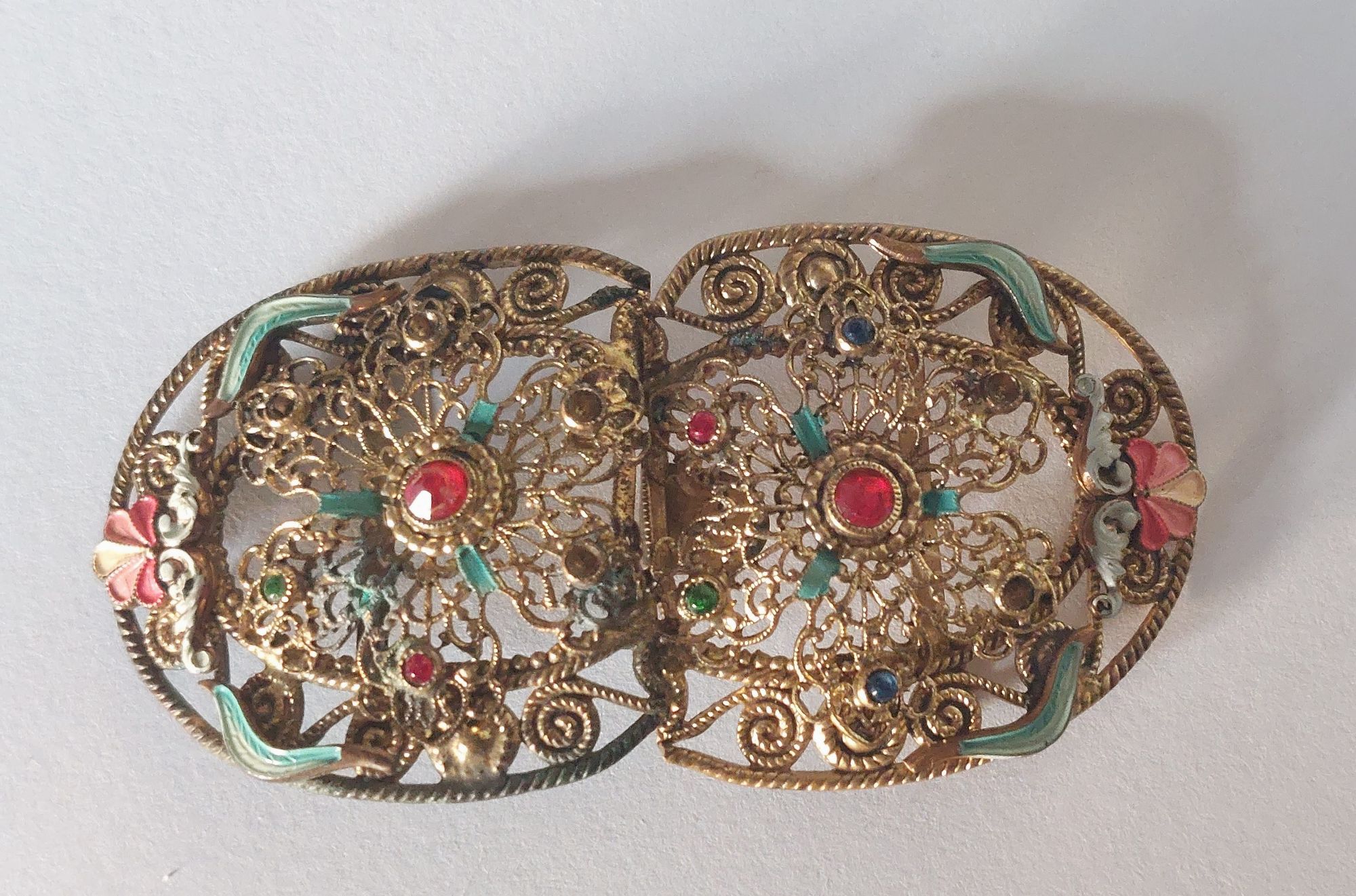 Antique Cut Steel Dress Buckle | Costume Accessories | Rhodons Collectables