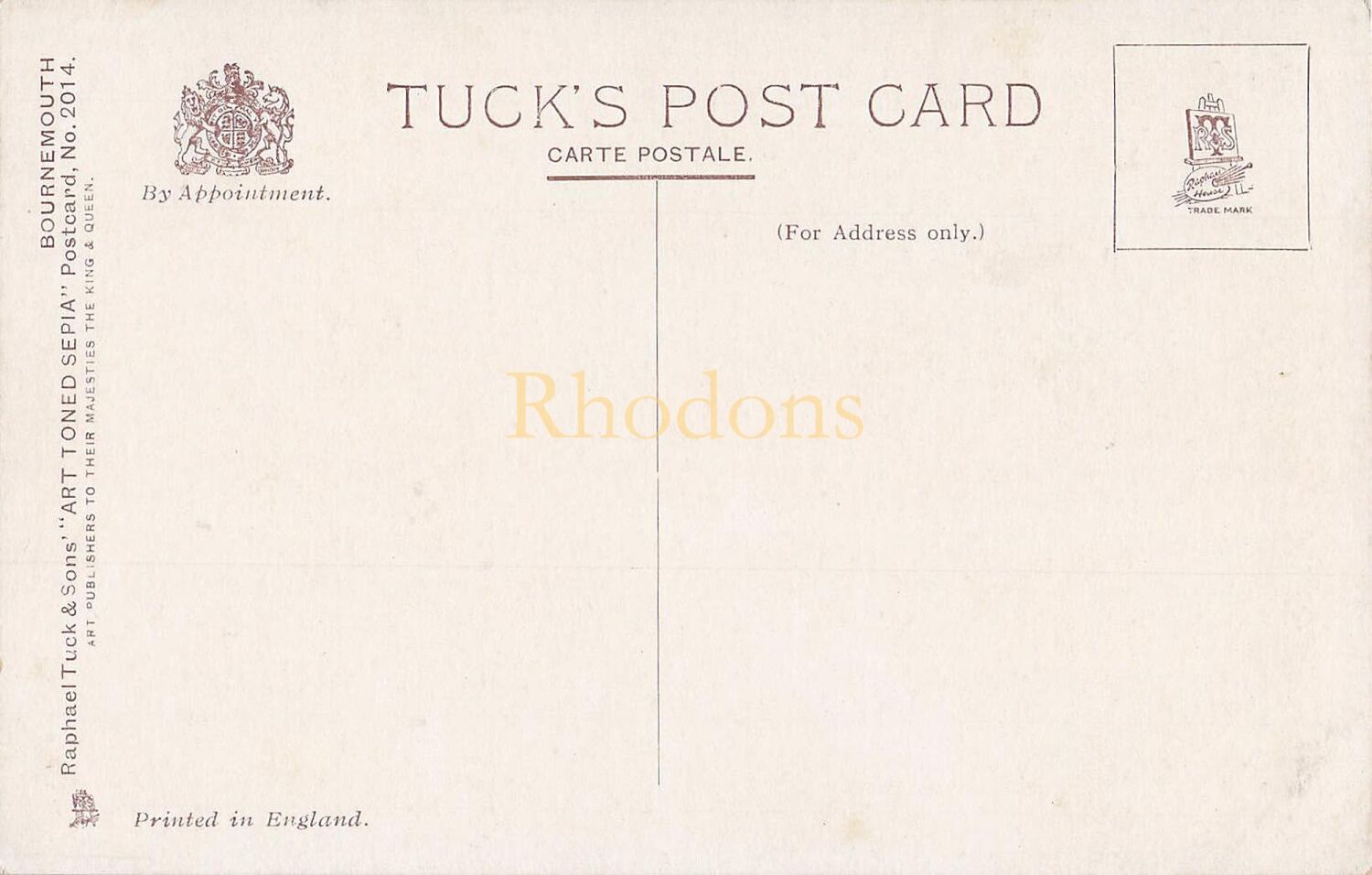Raphael Tuck & Sons, Tucks Vintage Postcards | Rhodons Postcards Online ...
