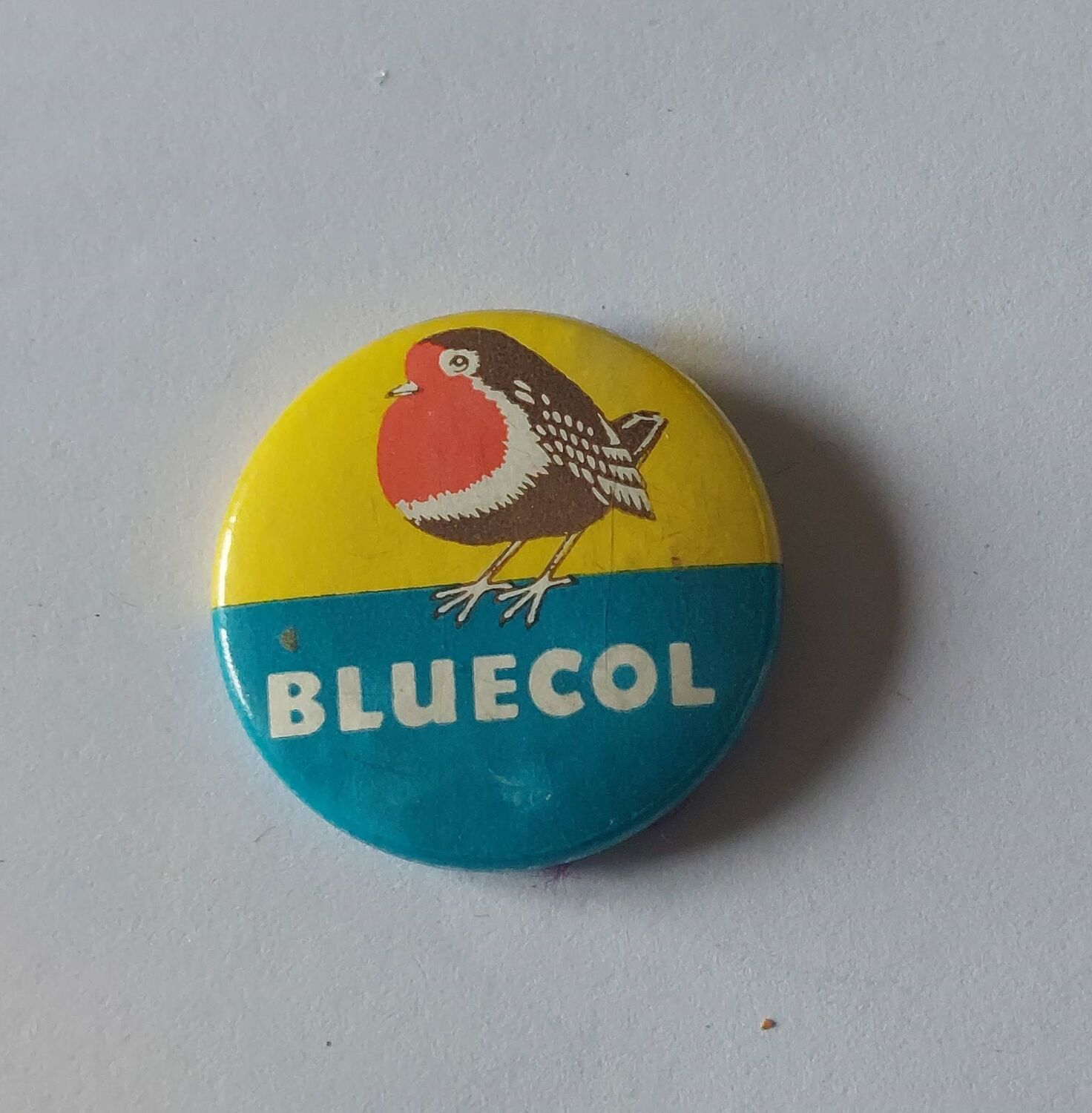 Bluecol Antifreeze Advertising Button Pin Badge | Rhodons Collectables