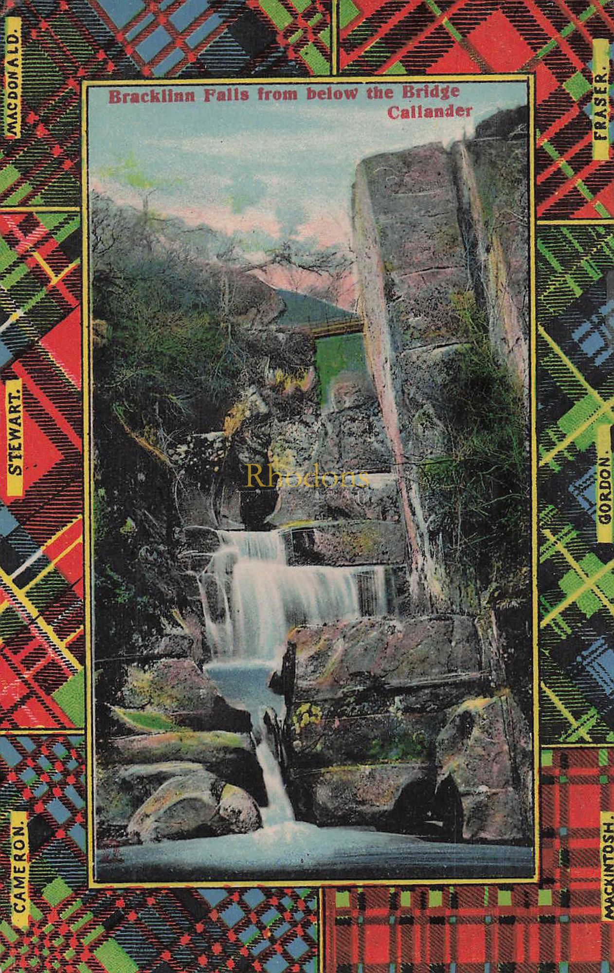 Scotland Postcard-Bracklinn Falls From Below The Bridge, Callander ...